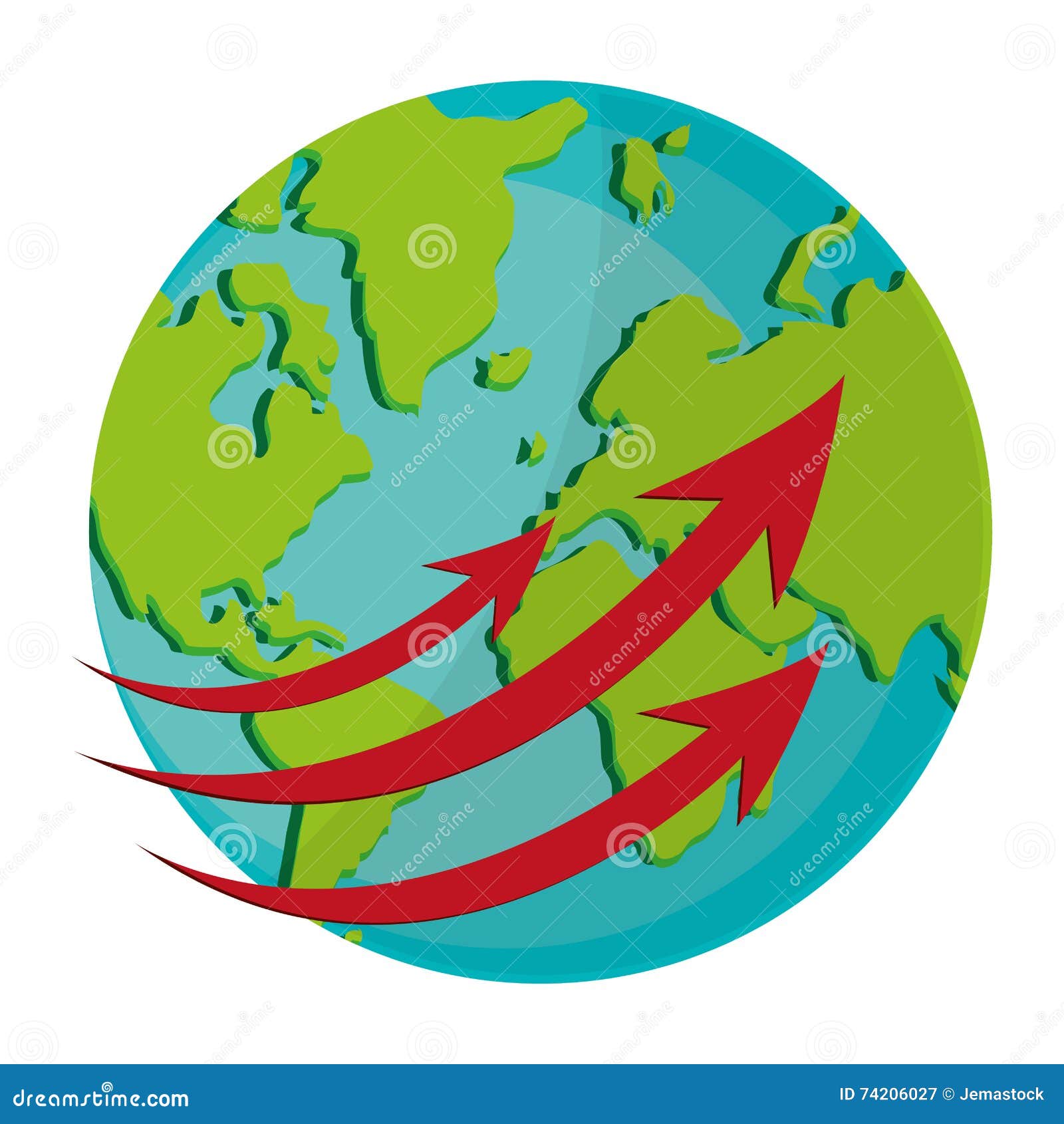 Earth Globe with Arrows Icon Stock Illustration - Illustration of ...