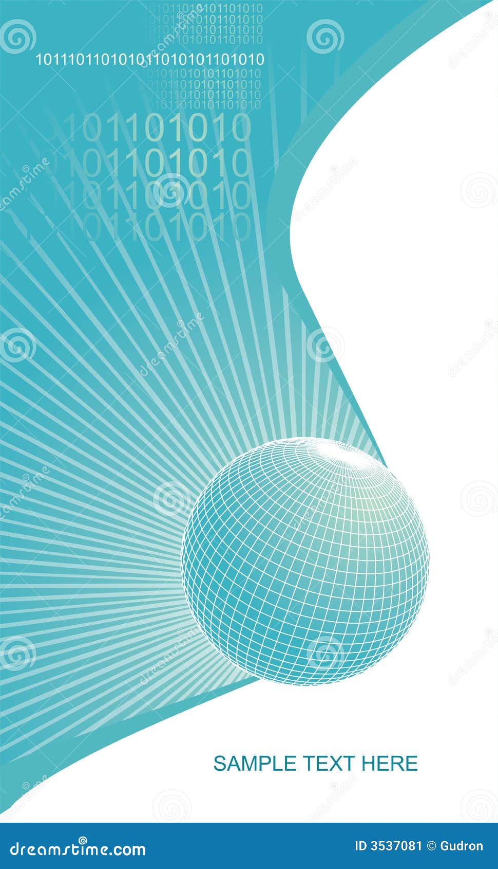 Globe Of Binary Code. Abstract Technology Ball. Vector Design | CartoonDealer.com #134842938