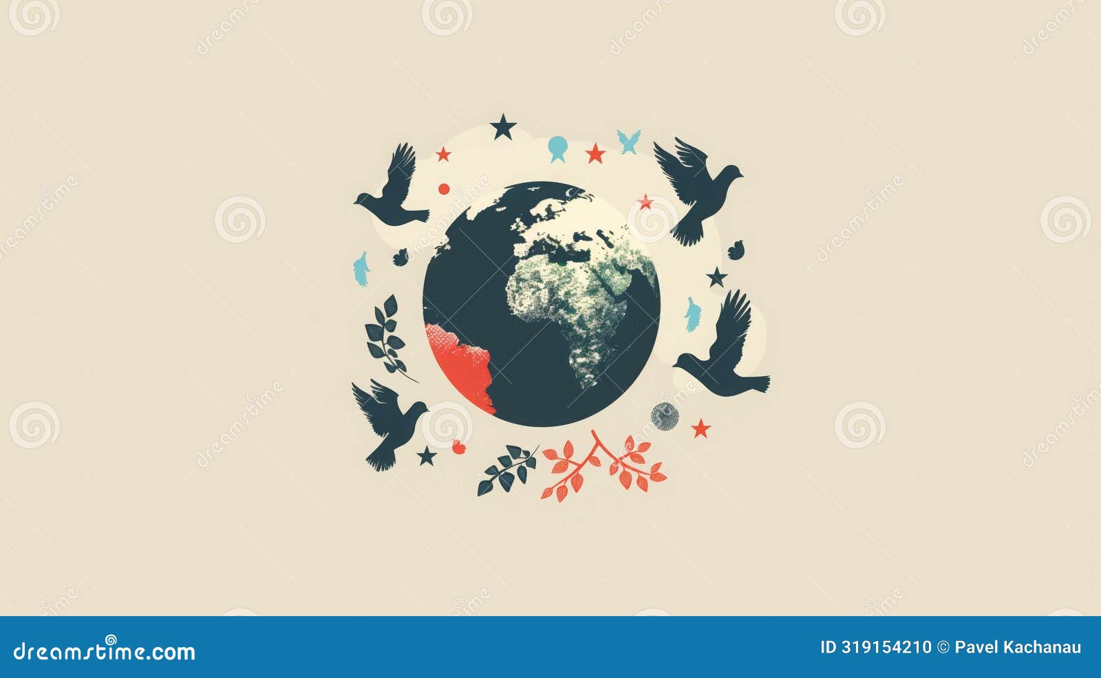 Earth Globe with Birds Circling Around it Stock Photo - Image of ...