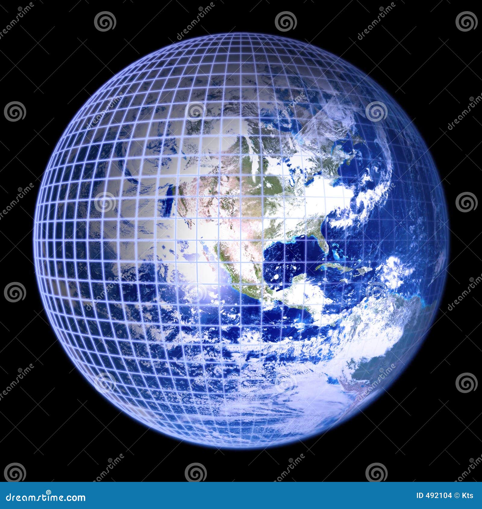 Earth Globe Blue Frame Stock Images - Image: 492104