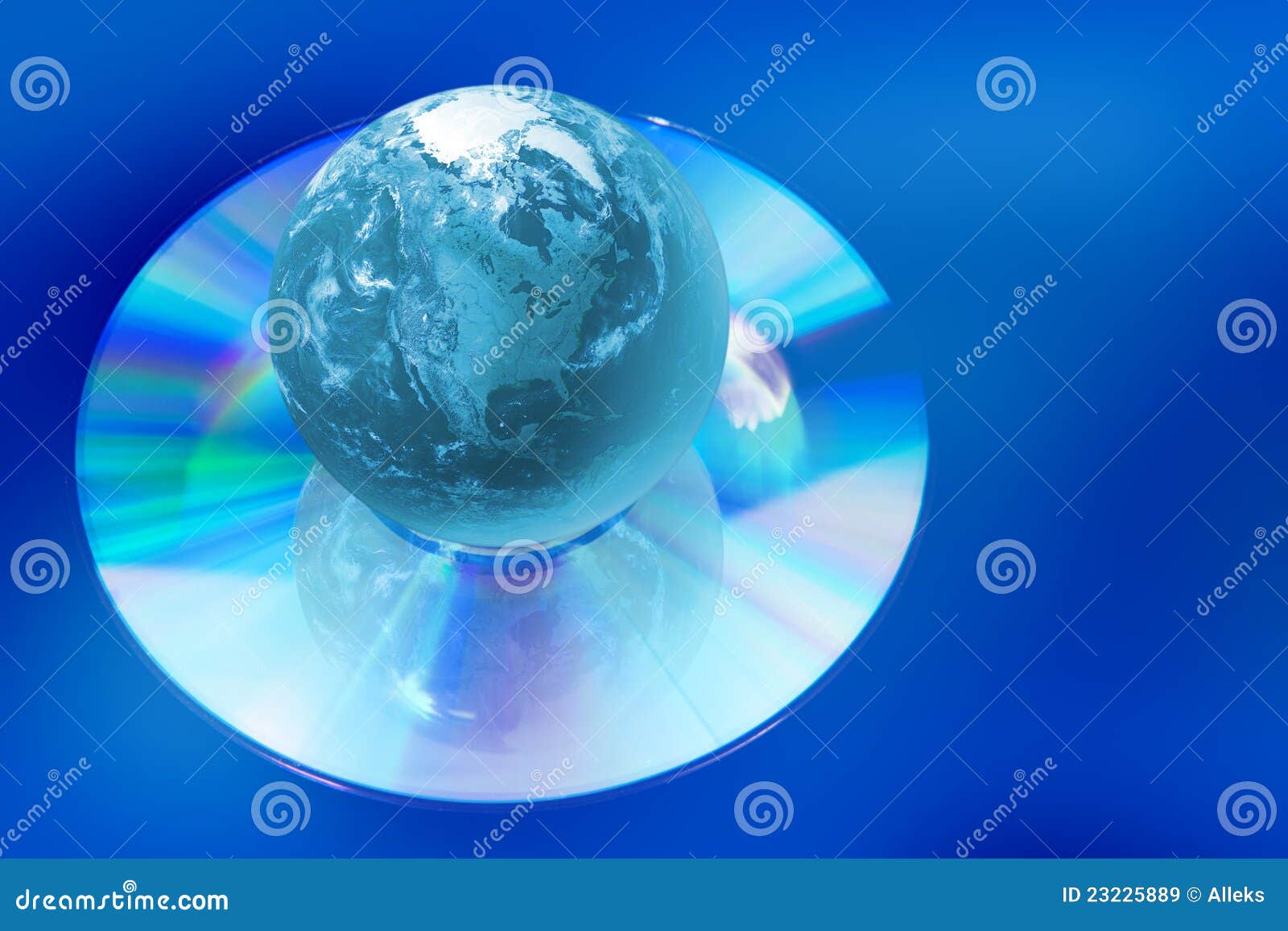Earth Globe on Compact Disk Stock Image - Image of information, glass ...