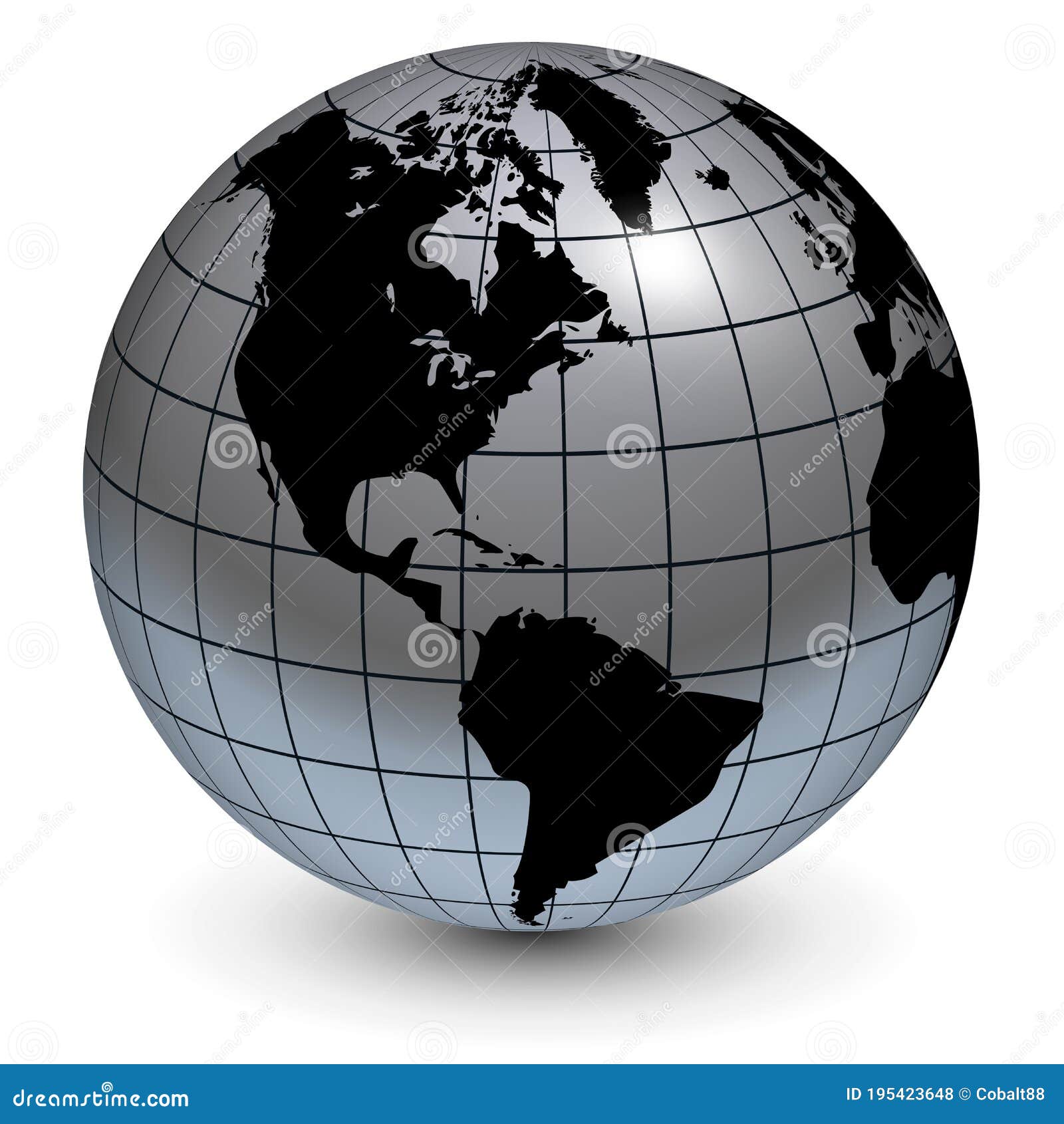 Earth Globe 3D, Realistic Icon Stock Vector - Illustration of elegant ...