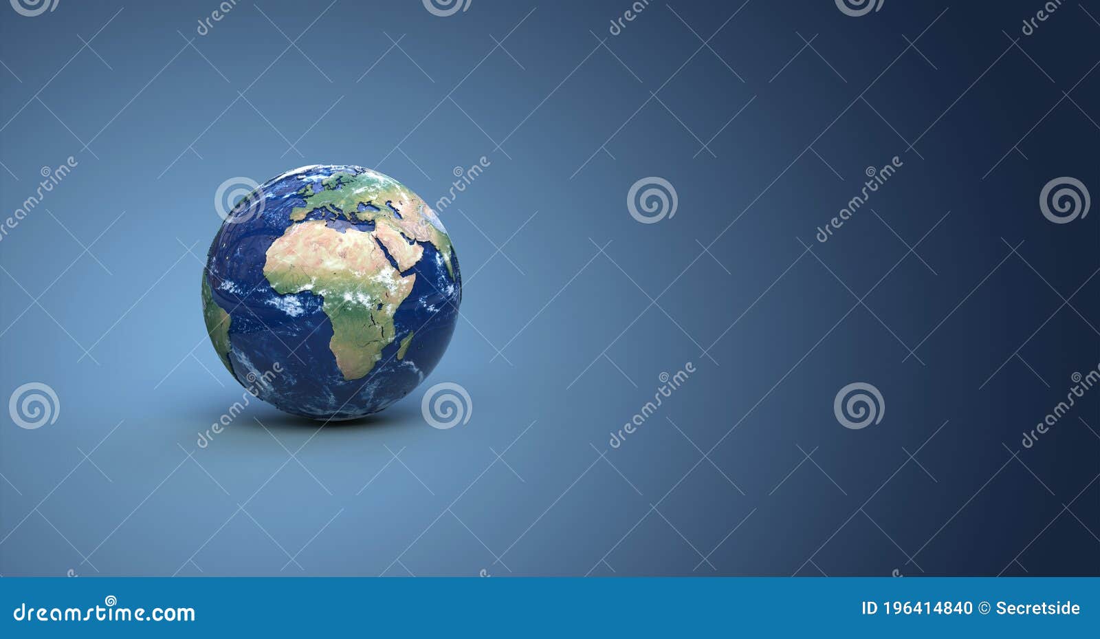 Earth Globe on Dark Blue Background Stock Illustration - Illustration ...