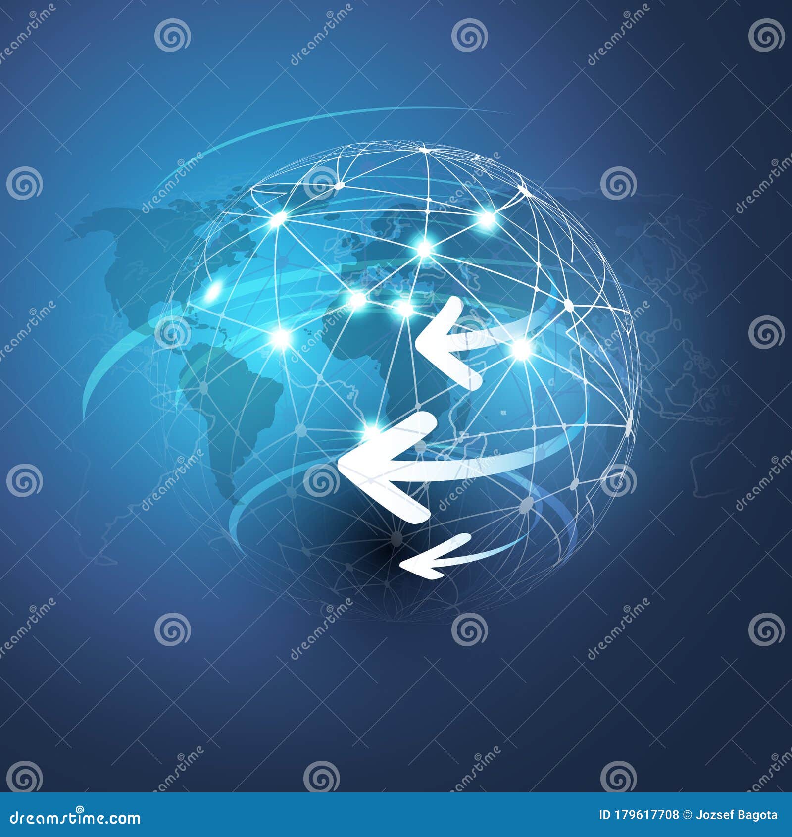 Earth Globe Design - Global Business, Technology, Network ...
