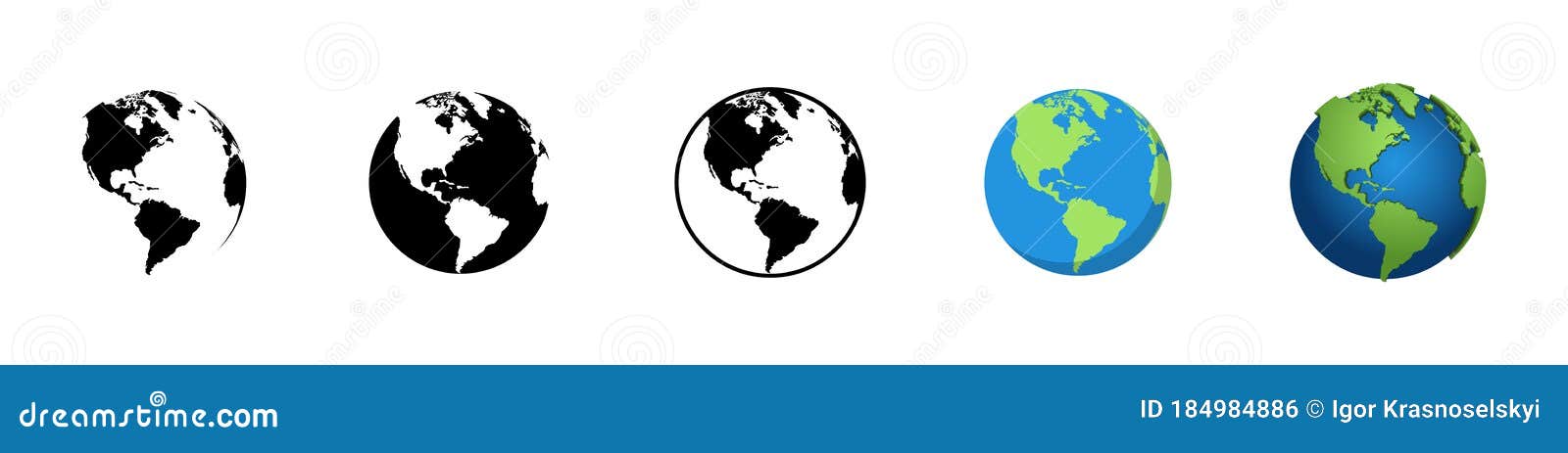 Simple Round World Map Outline