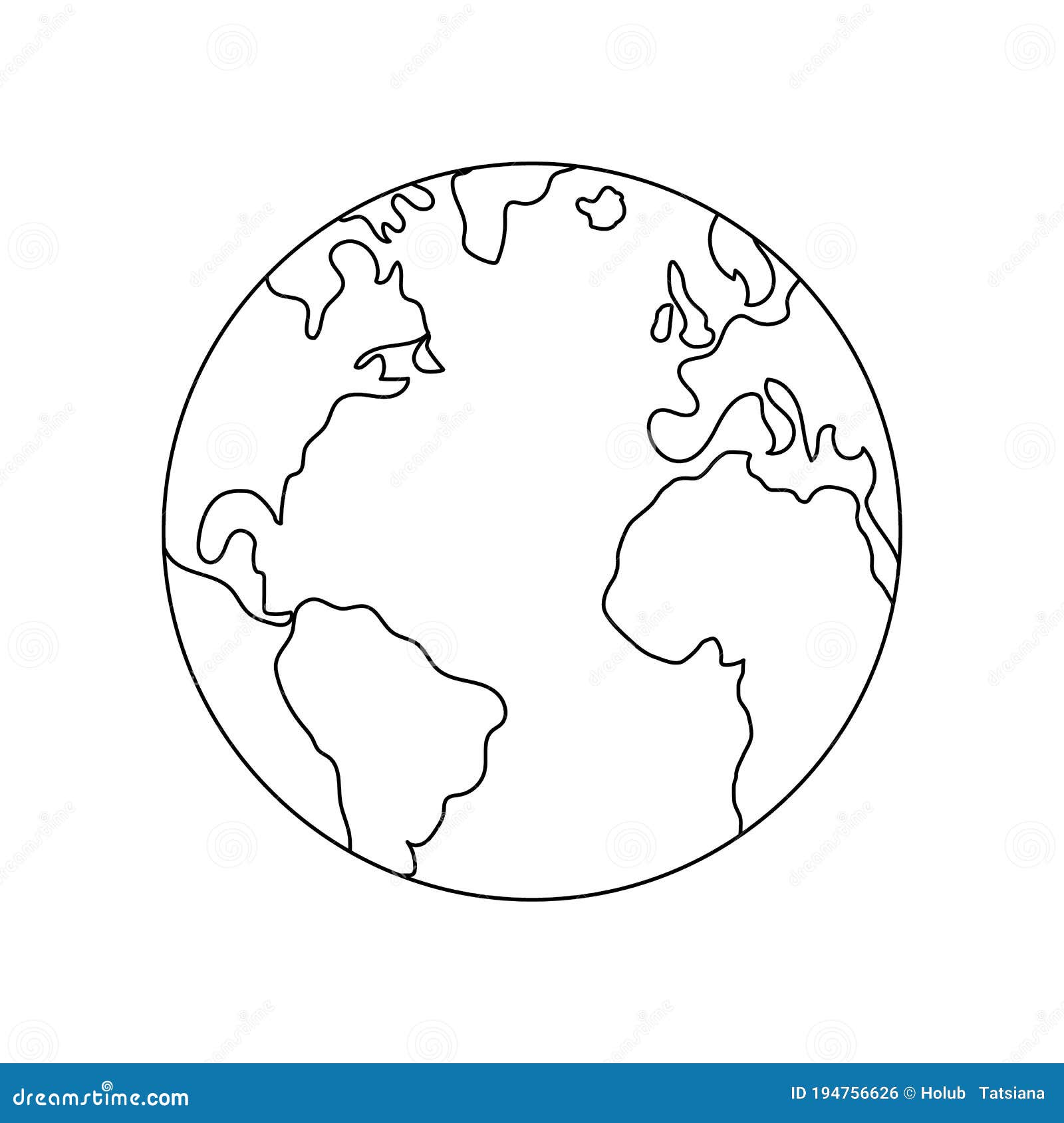 Earth Globe Drawing of World Map, Vector Illustration Minimalist Design ... Earth Globe Drawing of World Map, Vector Illustration Minimalist Design ...