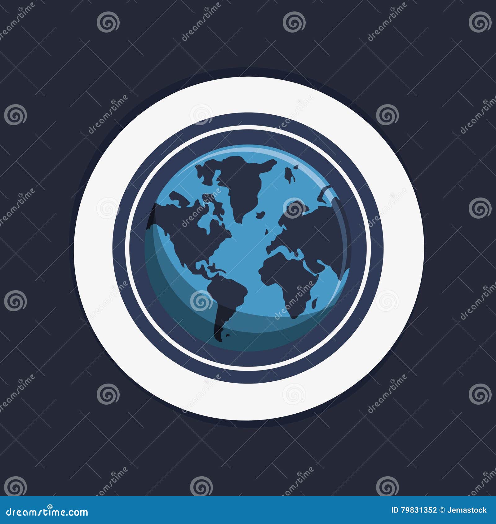 Earth globe emblem image stock illustration. Illustration of global ...