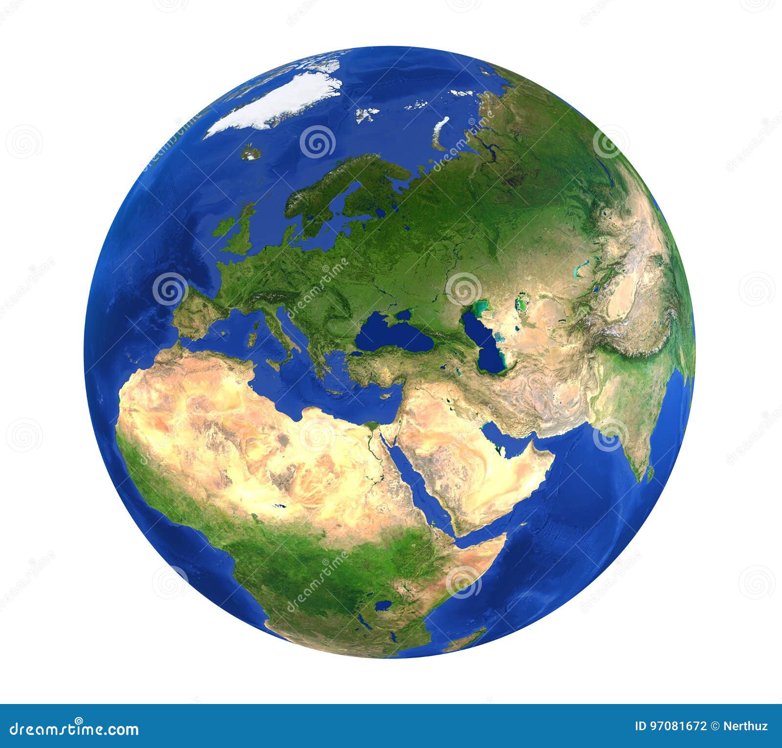 Earth Globe Europe View Isolated Stock Illustration - Illustration of ...