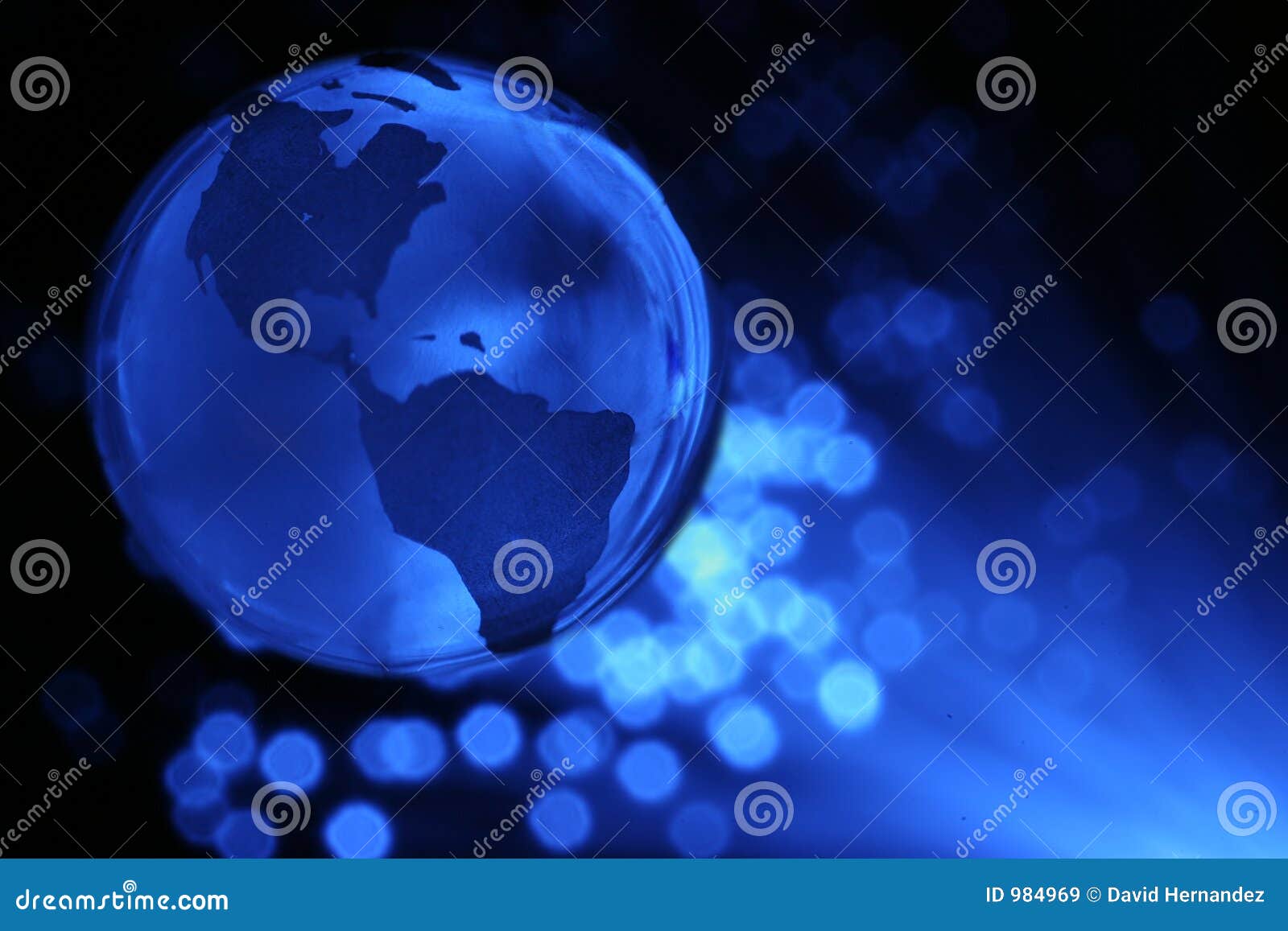 Earth Globe and Fiber Optics Stock Image - Image of background, data ...