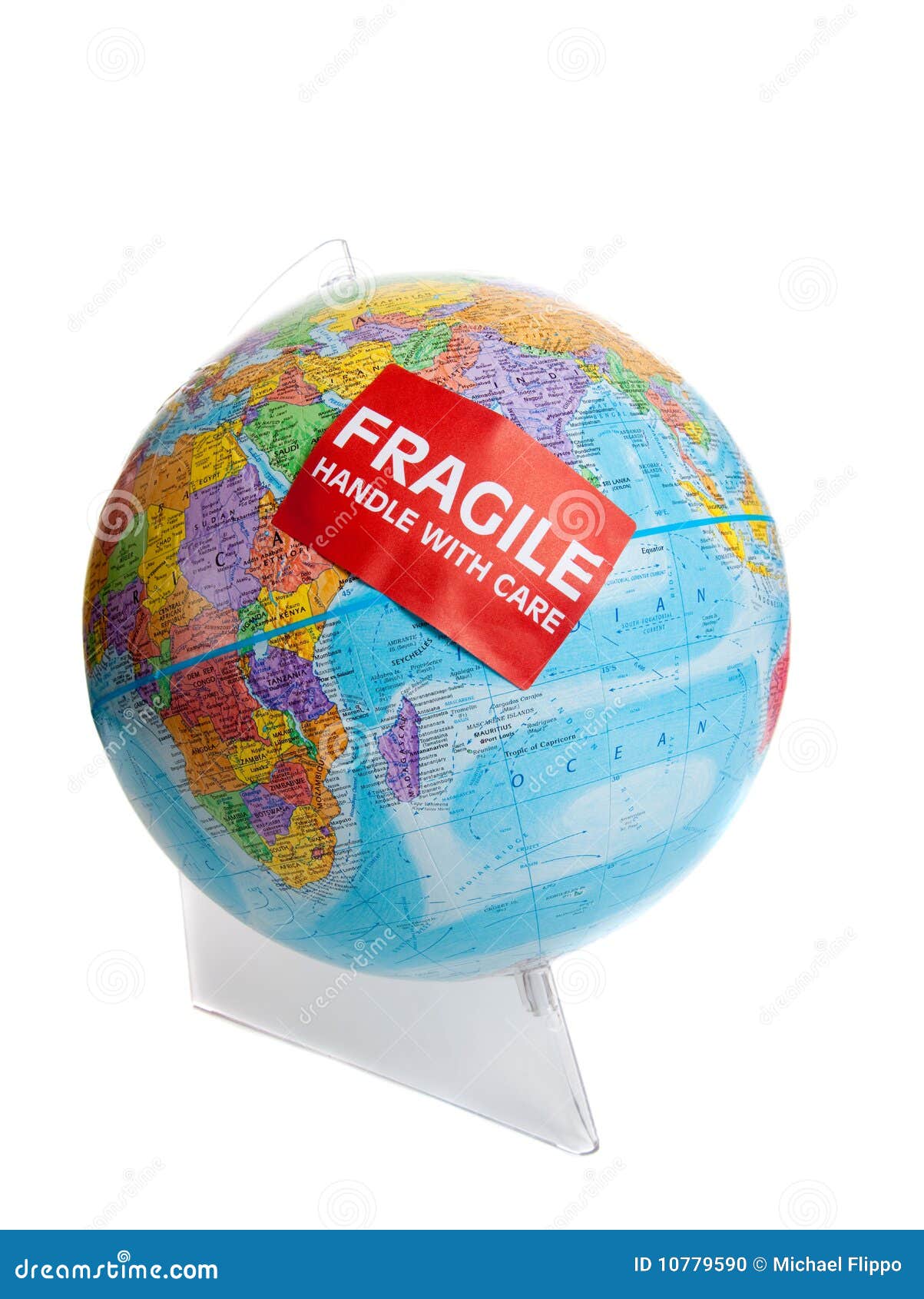 Fragile Sticker For Boxing Transport Caution Broken Glass Stock Photo ...