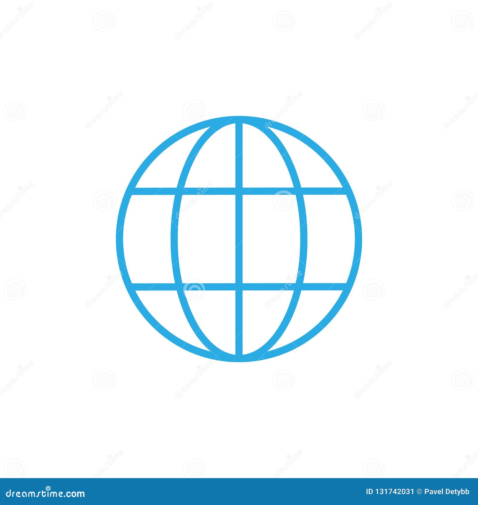 Earth Globe, Global Icon. Vector Illustration Flat Design Stock ...