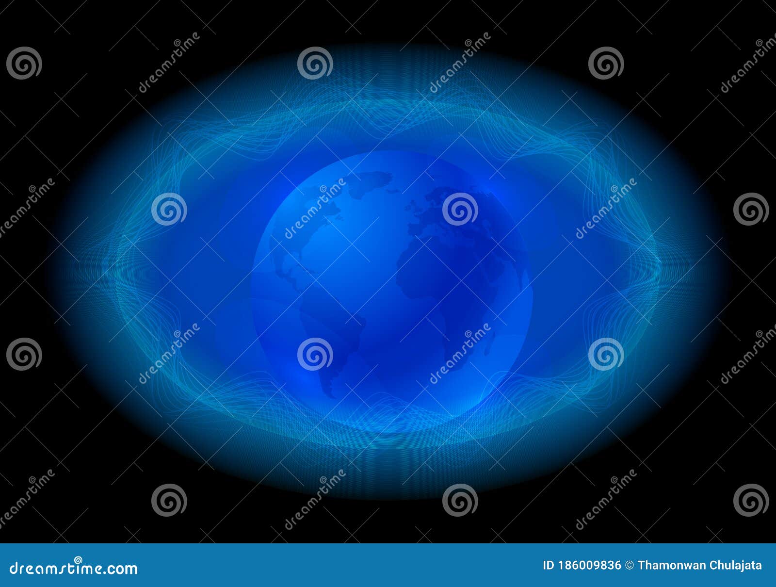Halo Earth Planet On Cosmos Sky Backgrounds Royalty-Free Stock Image ...