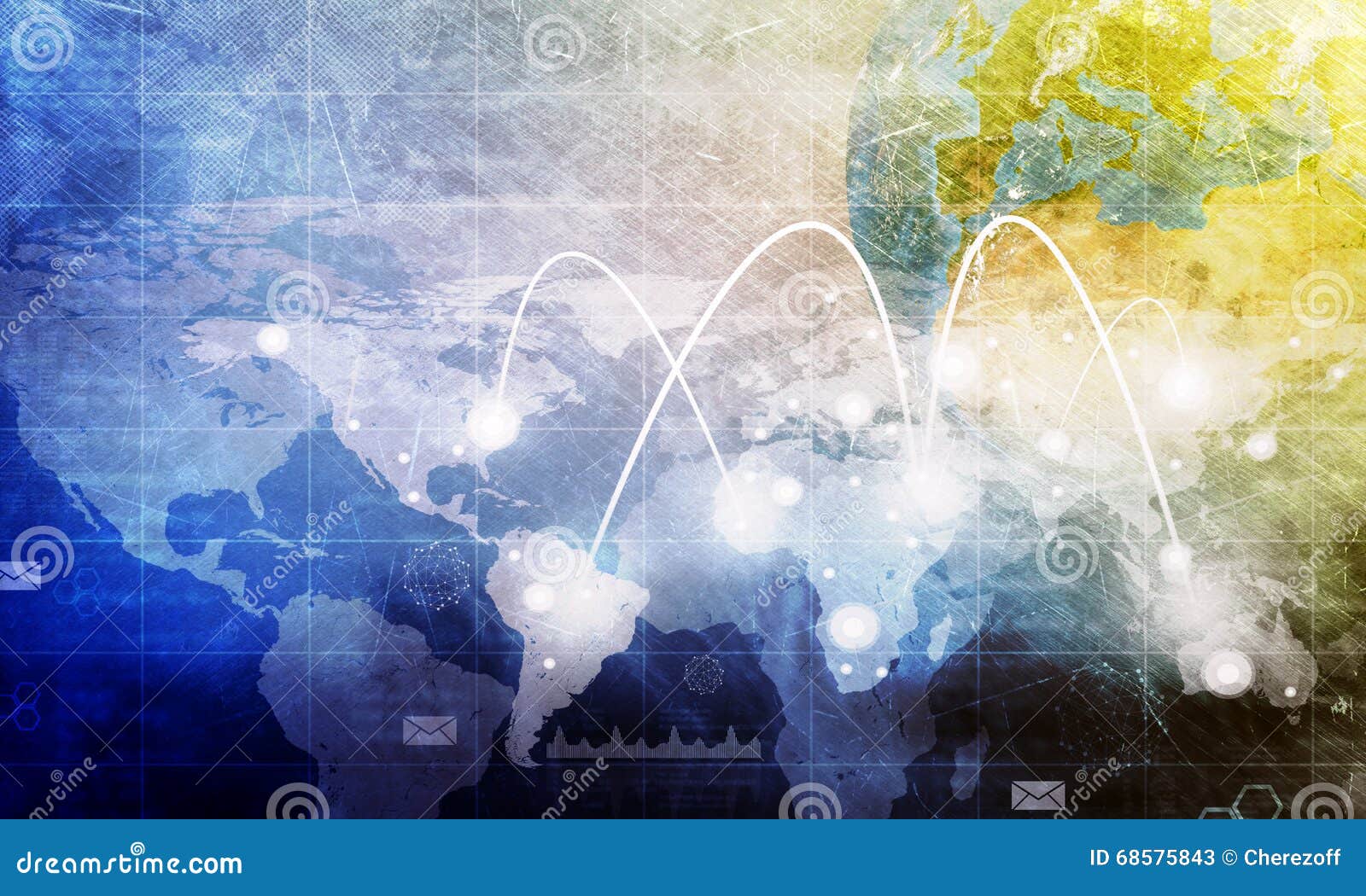 Earth globe with graphs stock image. Image of concept - 68575843