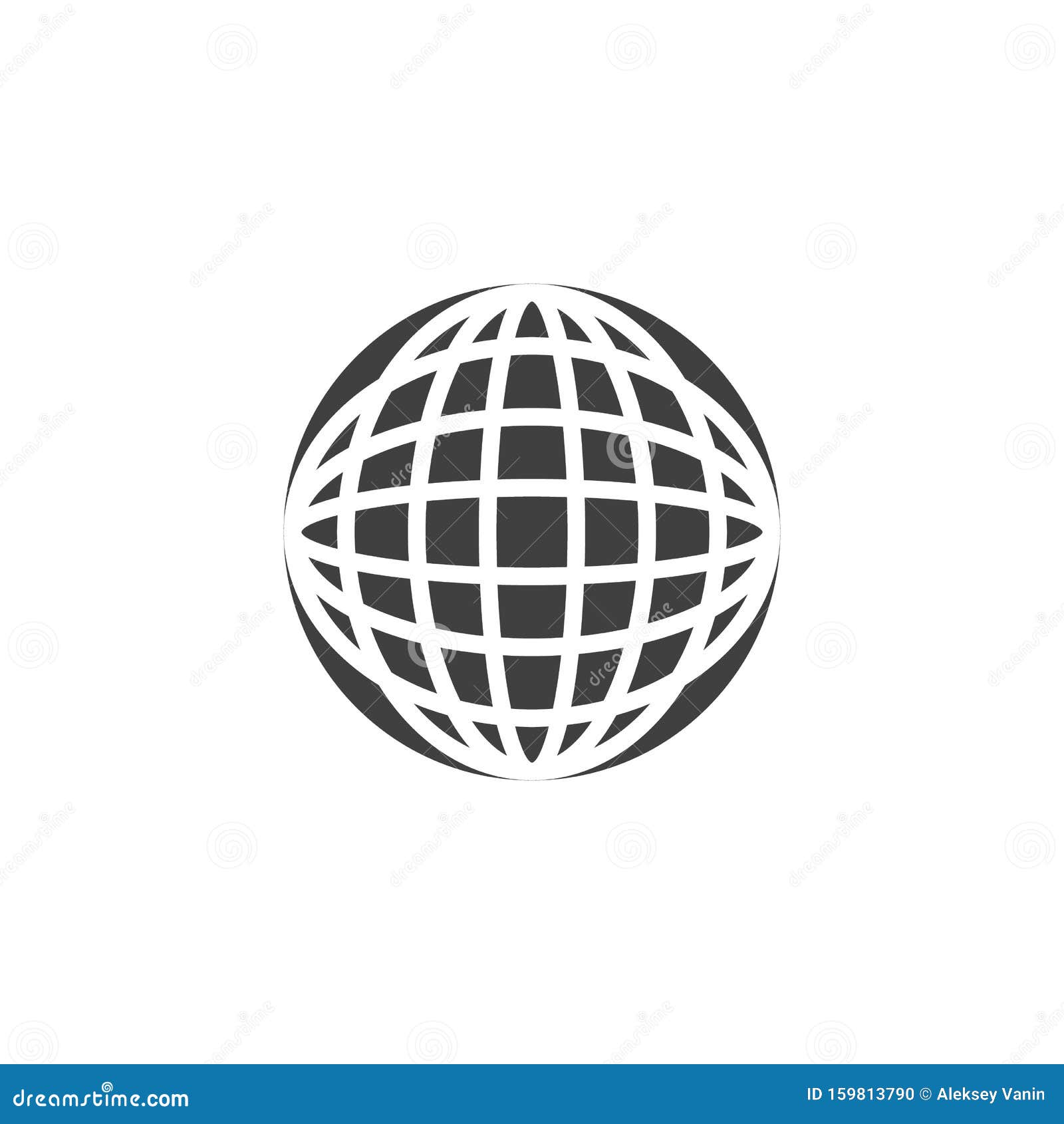 Earth Globe Grid Vector Icon Stock Vector - Illustration of design ...