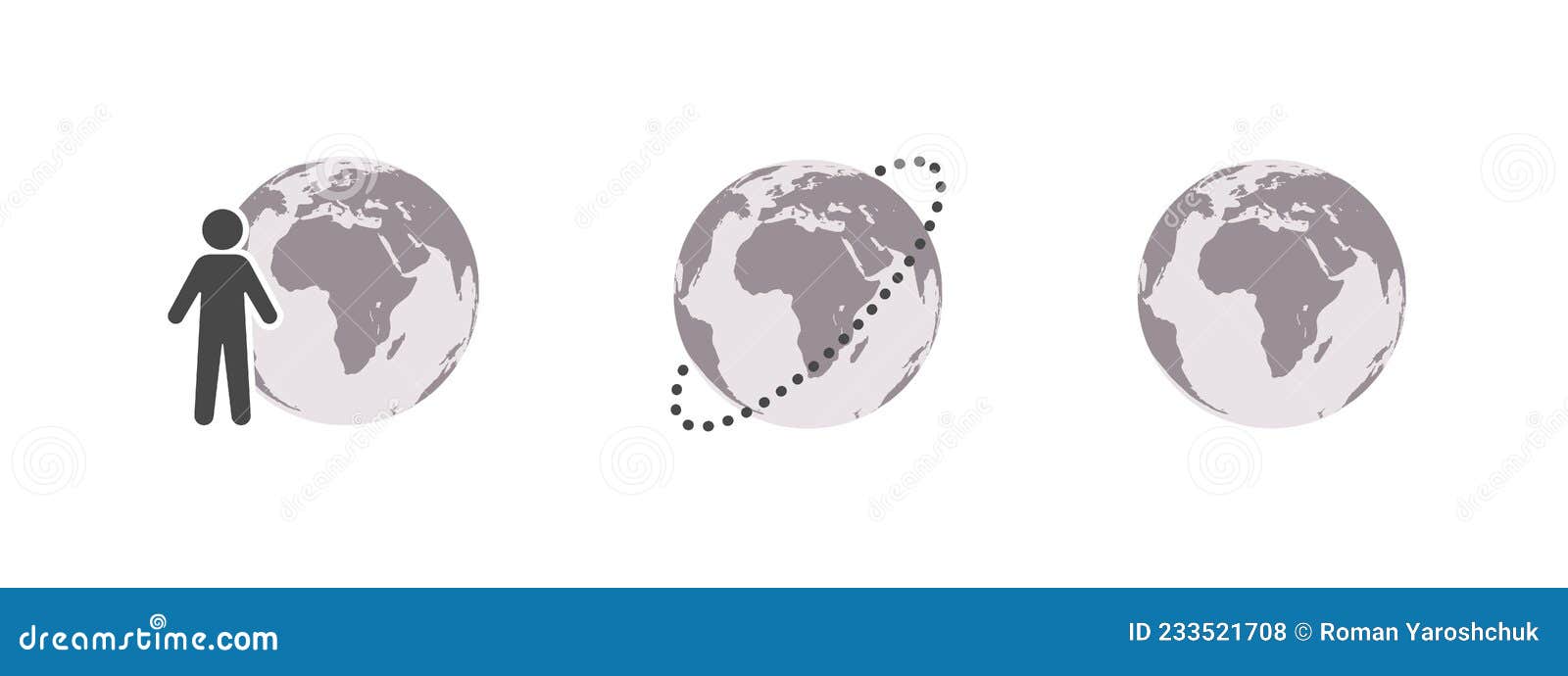 Earth Globe with Human Icon. World Map in Globe Shape. Earth Globe Icon ...