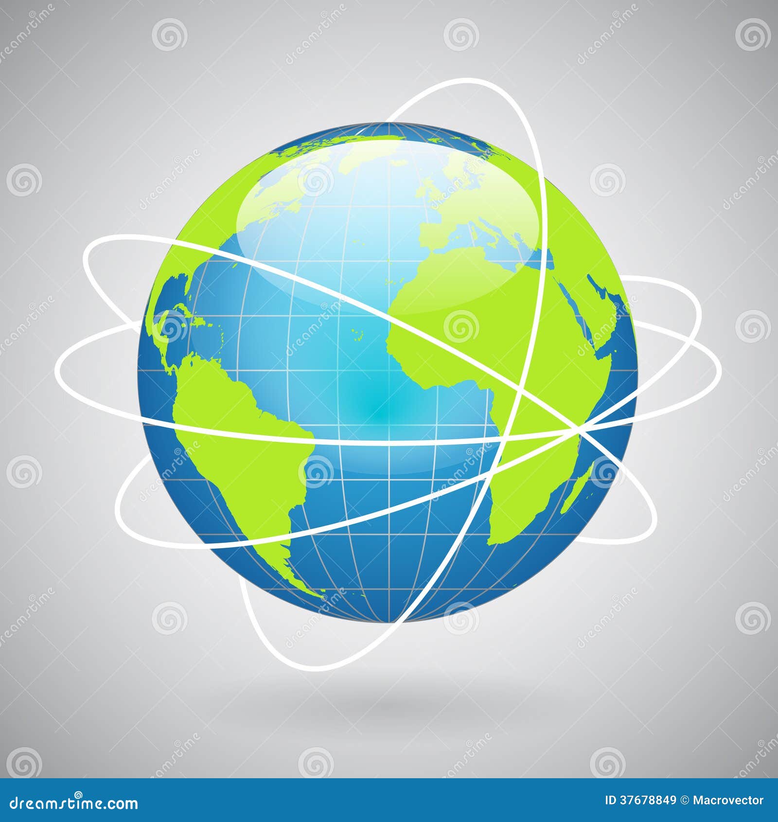 Earth globe icon stock vector. Illustration of connection - 37678849