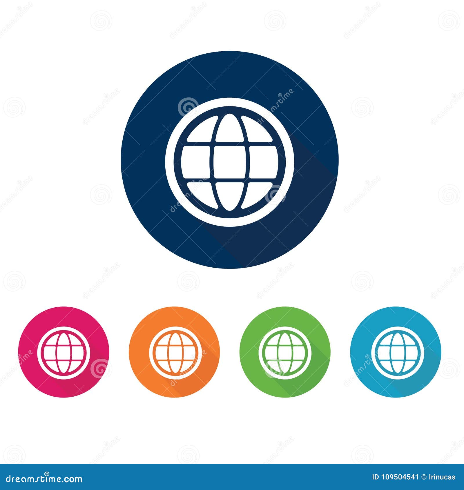 Earth Globe Icon. Vector Internet Symbol. Stock Illustration ...