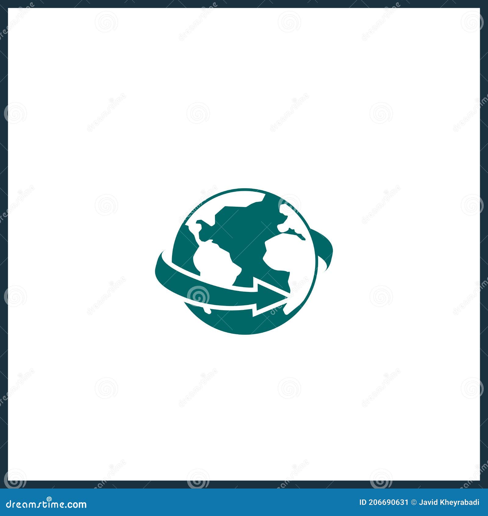 Earth Globe Icon of the World. Stock Vector - Illustration of network ...