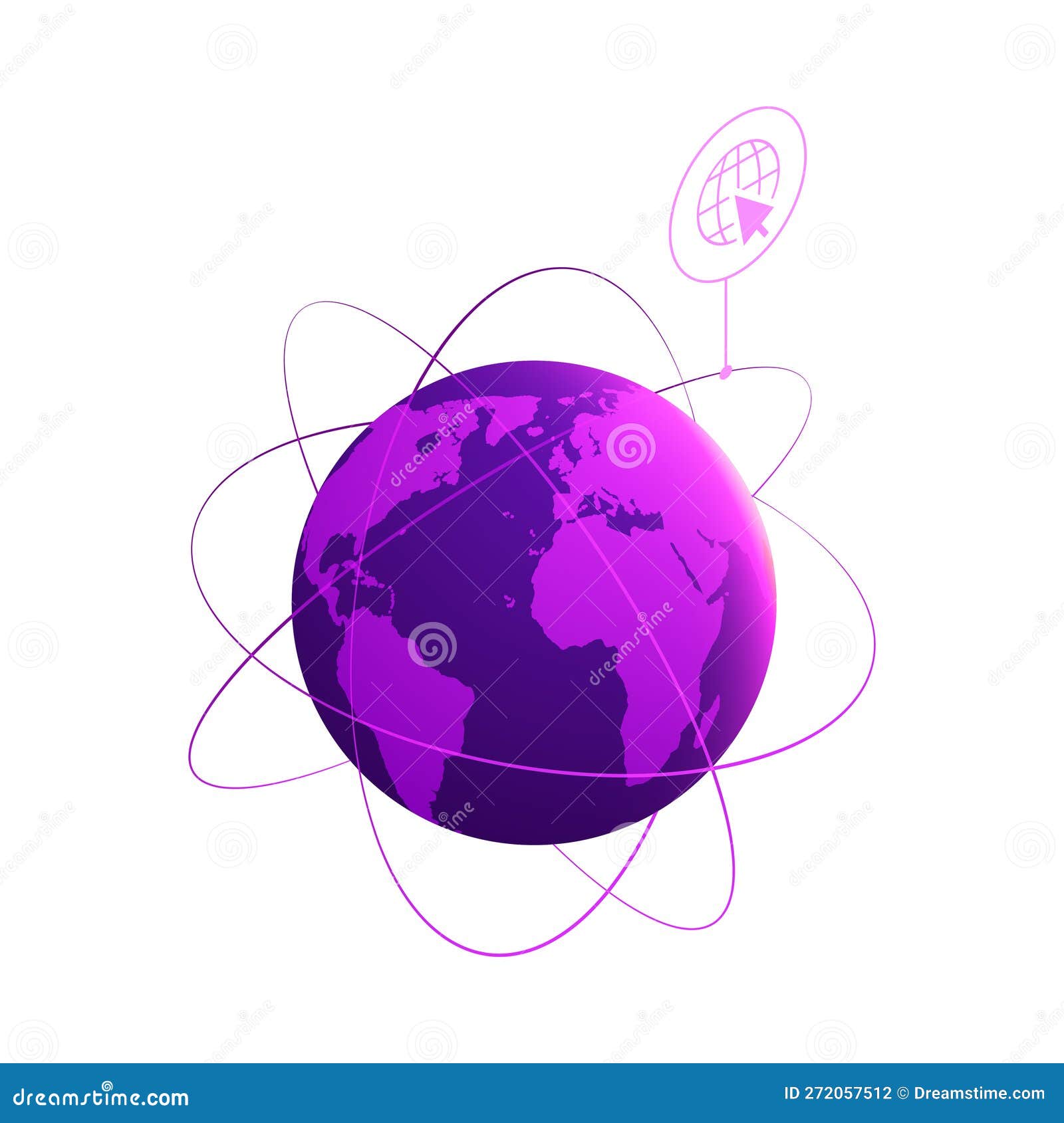 Earth Globe Internet Composition Stock Vector - Illustration of global ...
