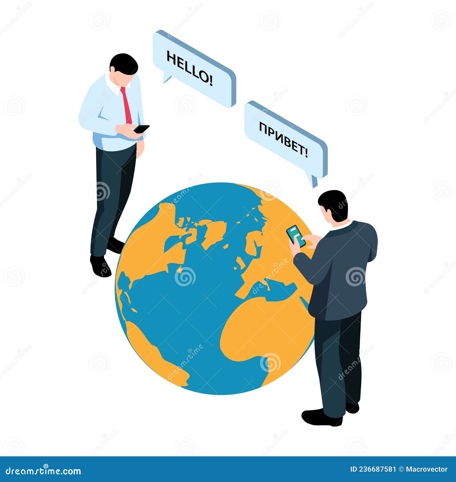 Earth Globe Language Composition Stock Vector - Illustration of speech ...