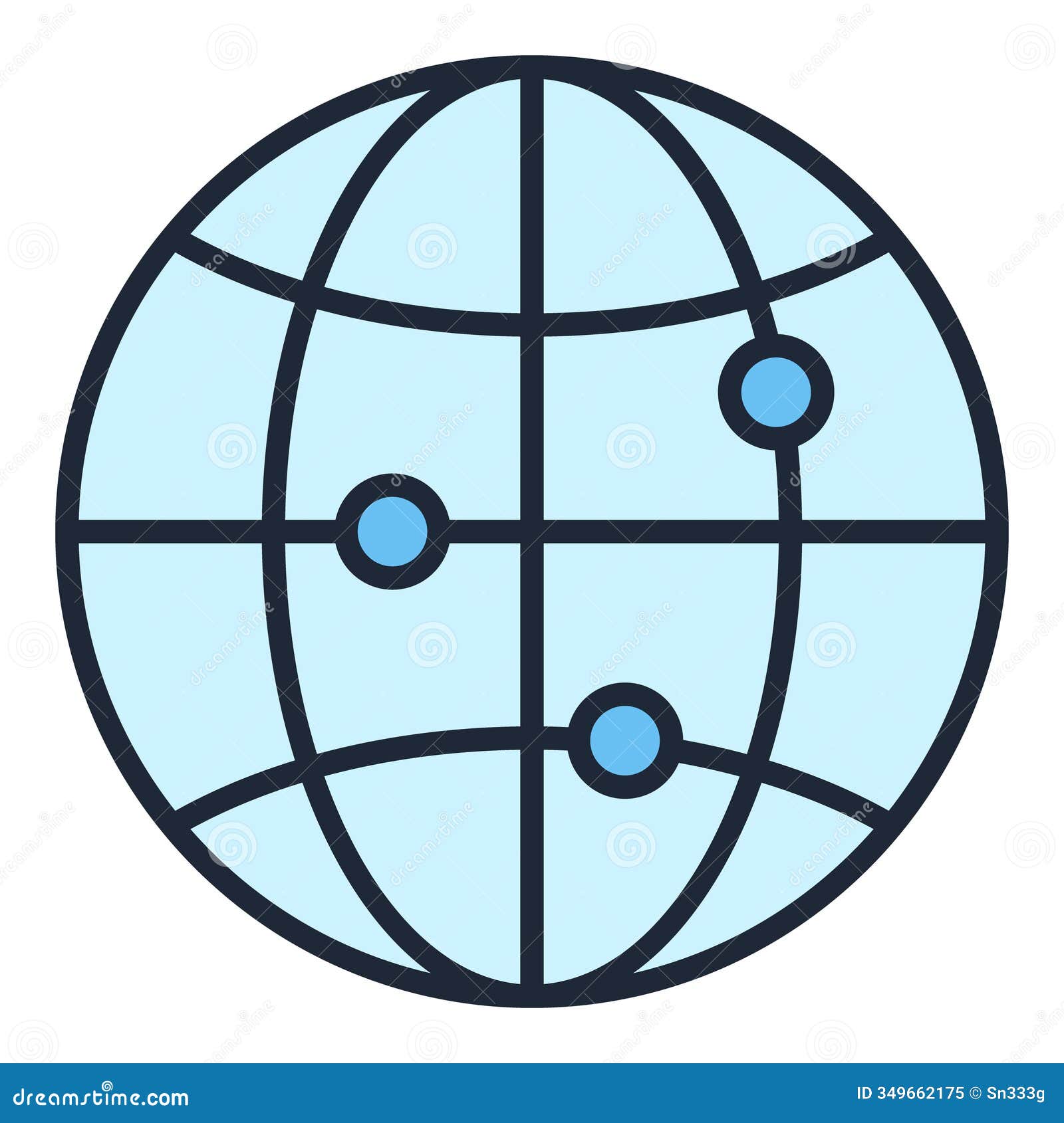 Earth Globe Logistics Vector World Blue Icon or Symbol Stock Vector ...