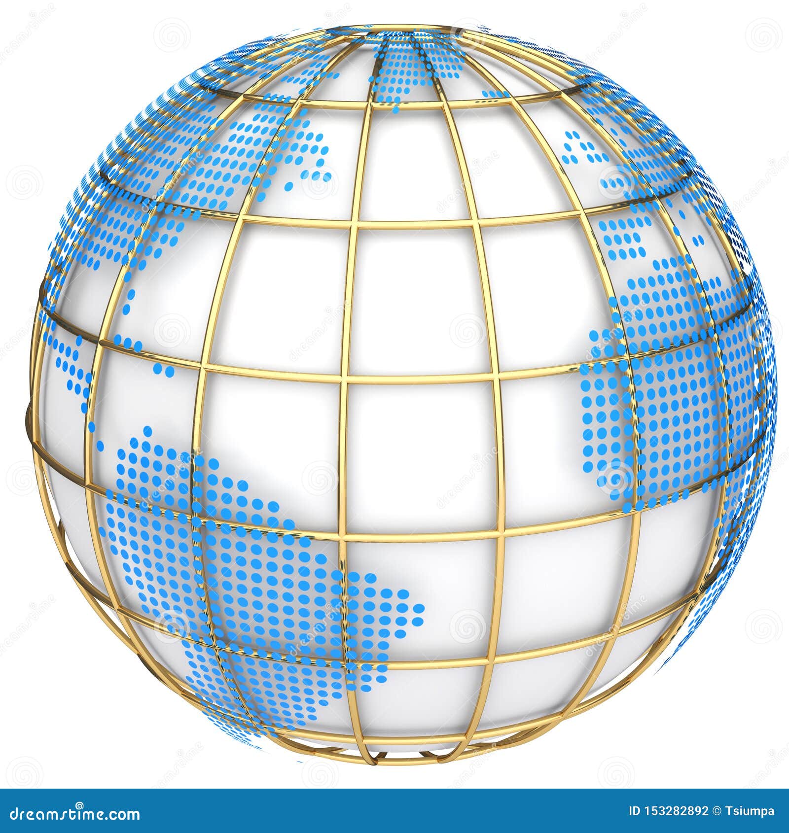 Earth Globe Model. 3d Illustration Stock Illustration - Illustration of ...