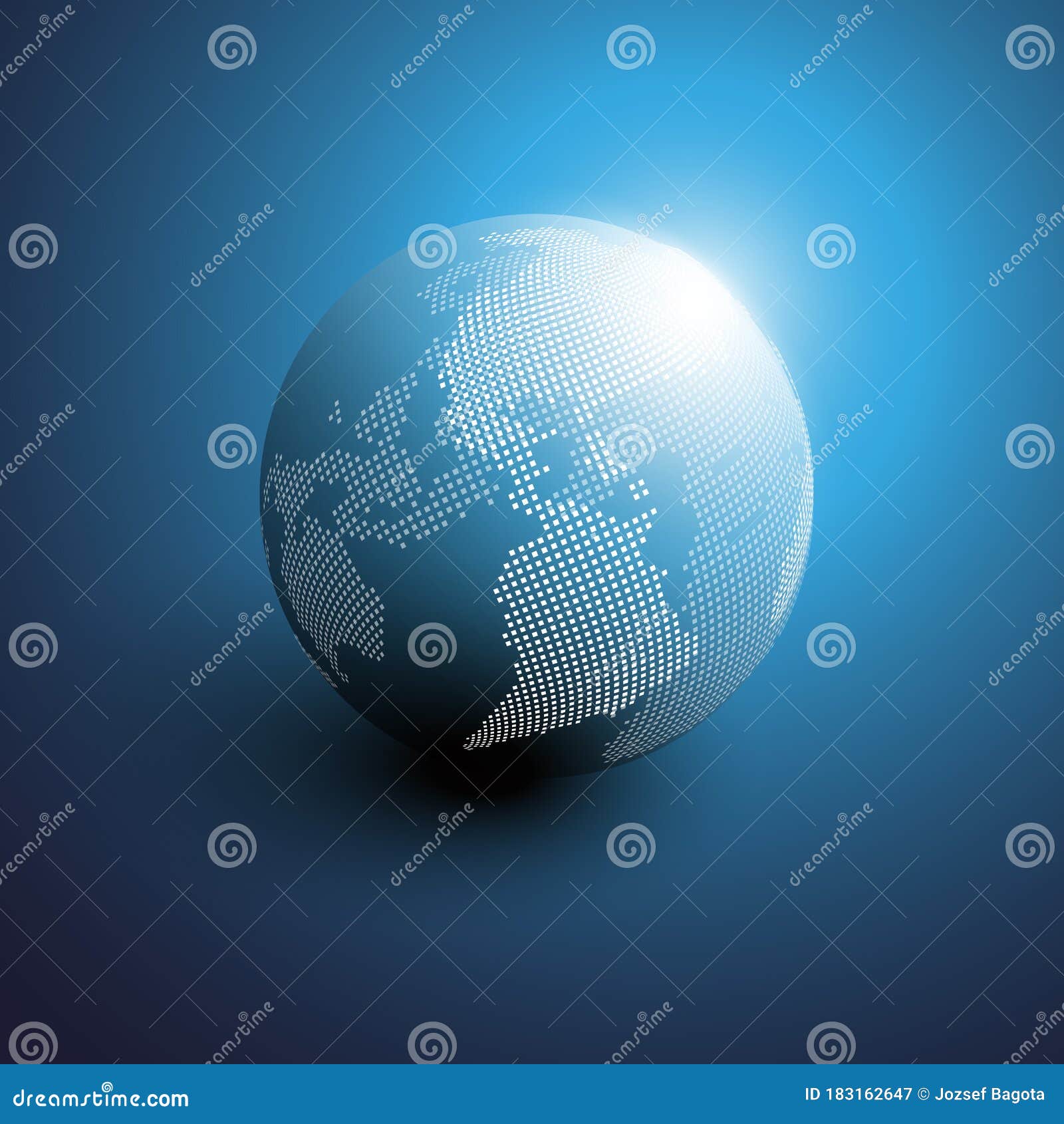Earth Globe with Mosaic World Map Design - EPS10 Vector for Your ...