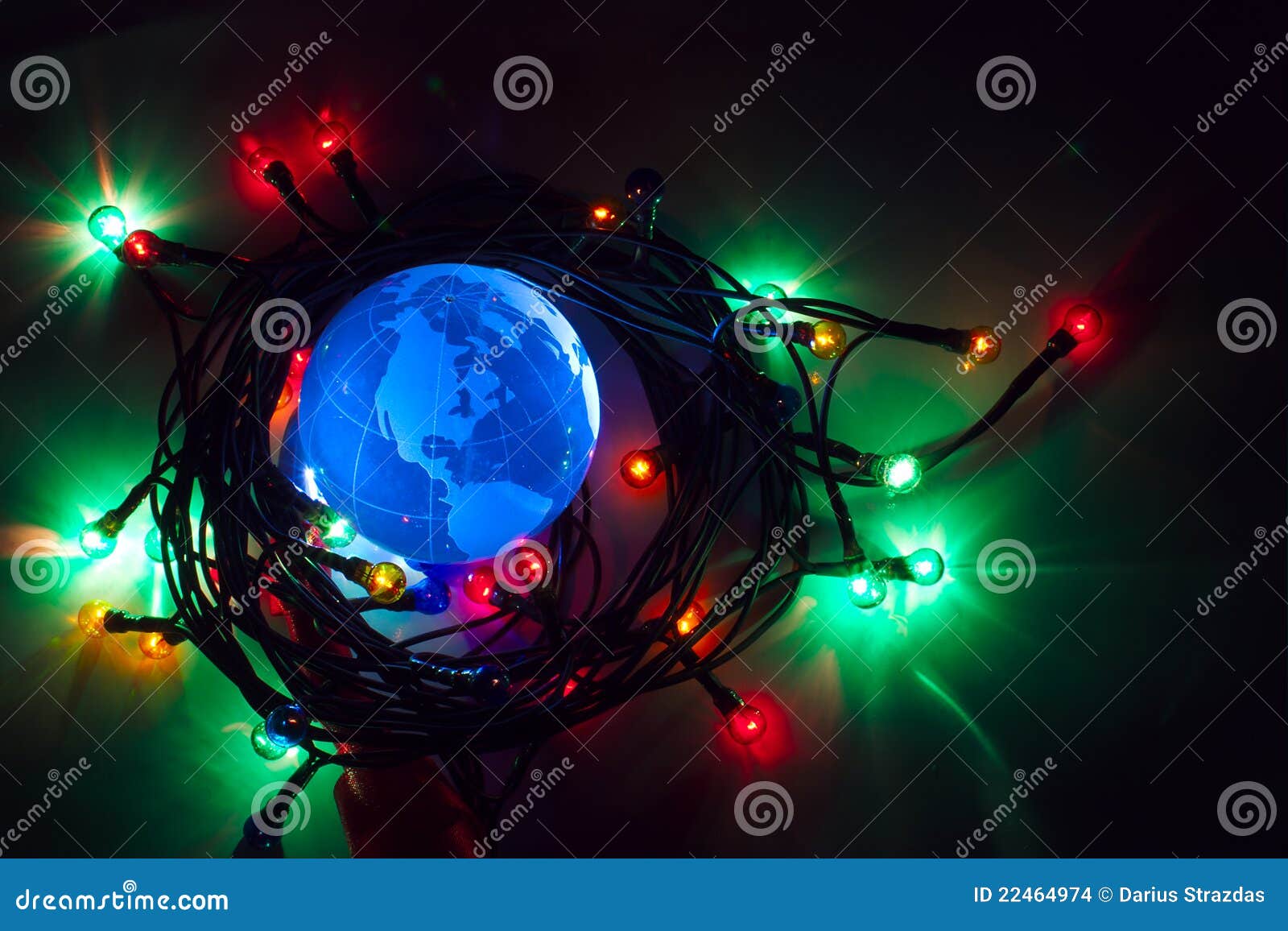 Earth Globe North America Christmas Background Stock Photo - Image of ...
