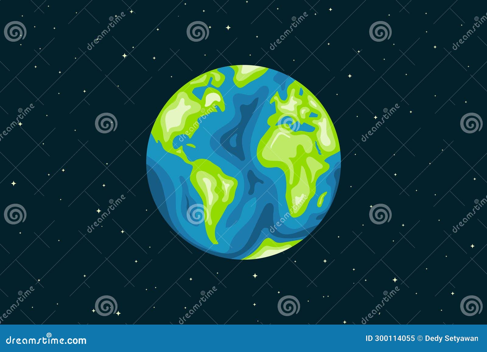Earth Outer Space Vector Illustration Stock Vector - Illustration of ...