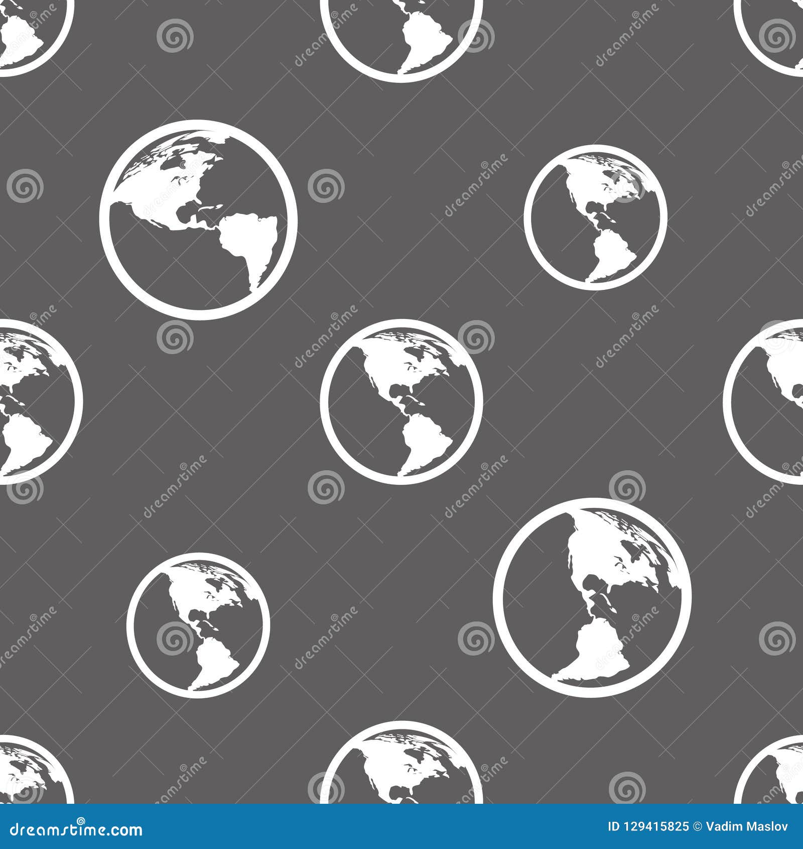 Earth Globe Seamless Pattern. Stock Vector - Illustration of design ...