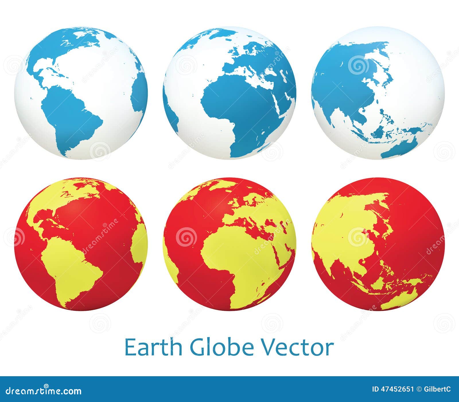 Earth globe set. stock vector. Illustration of extreme - 47452651