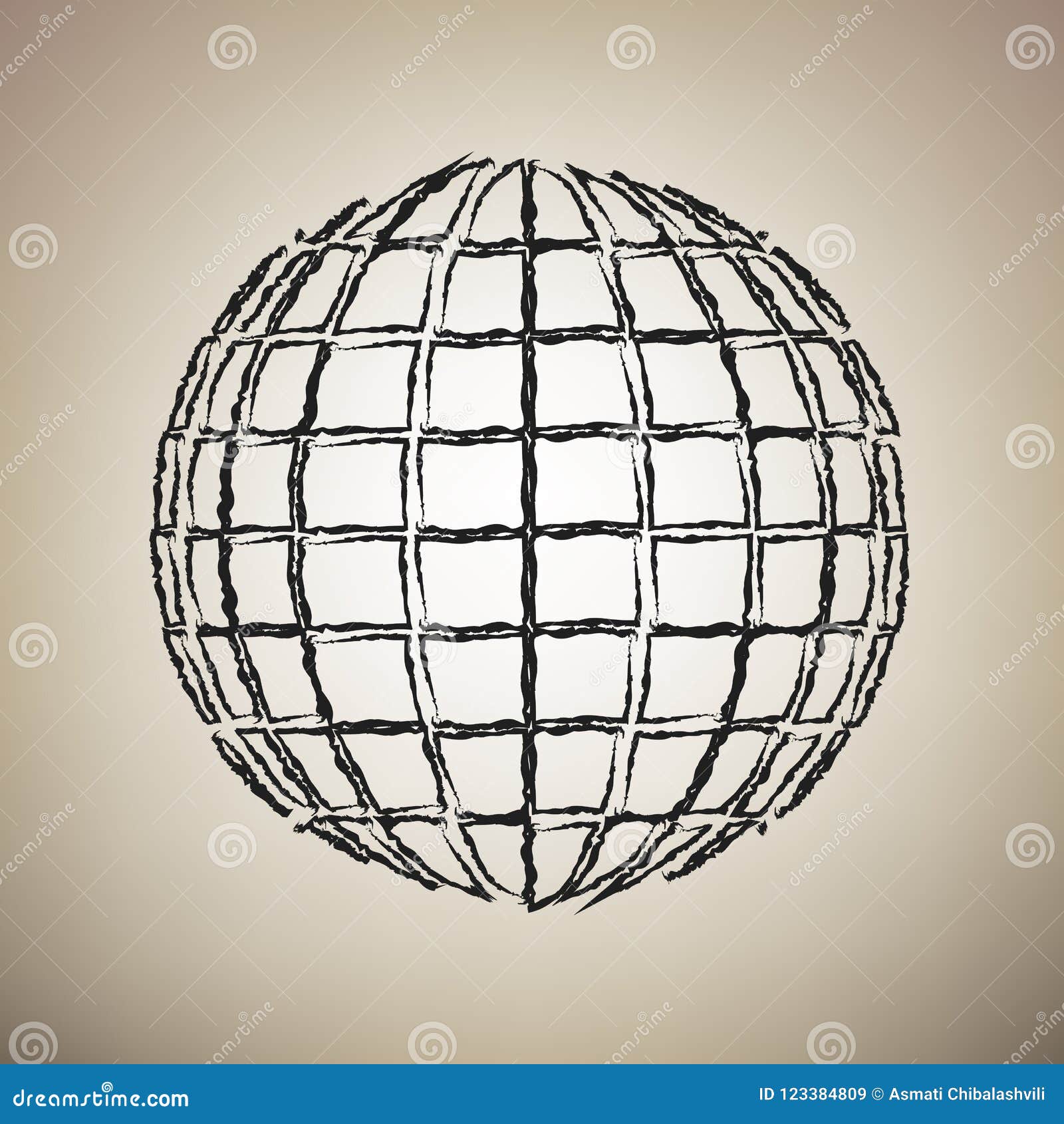 Earth Globe sign. Vector stock vector. Illustration of pictogram ...