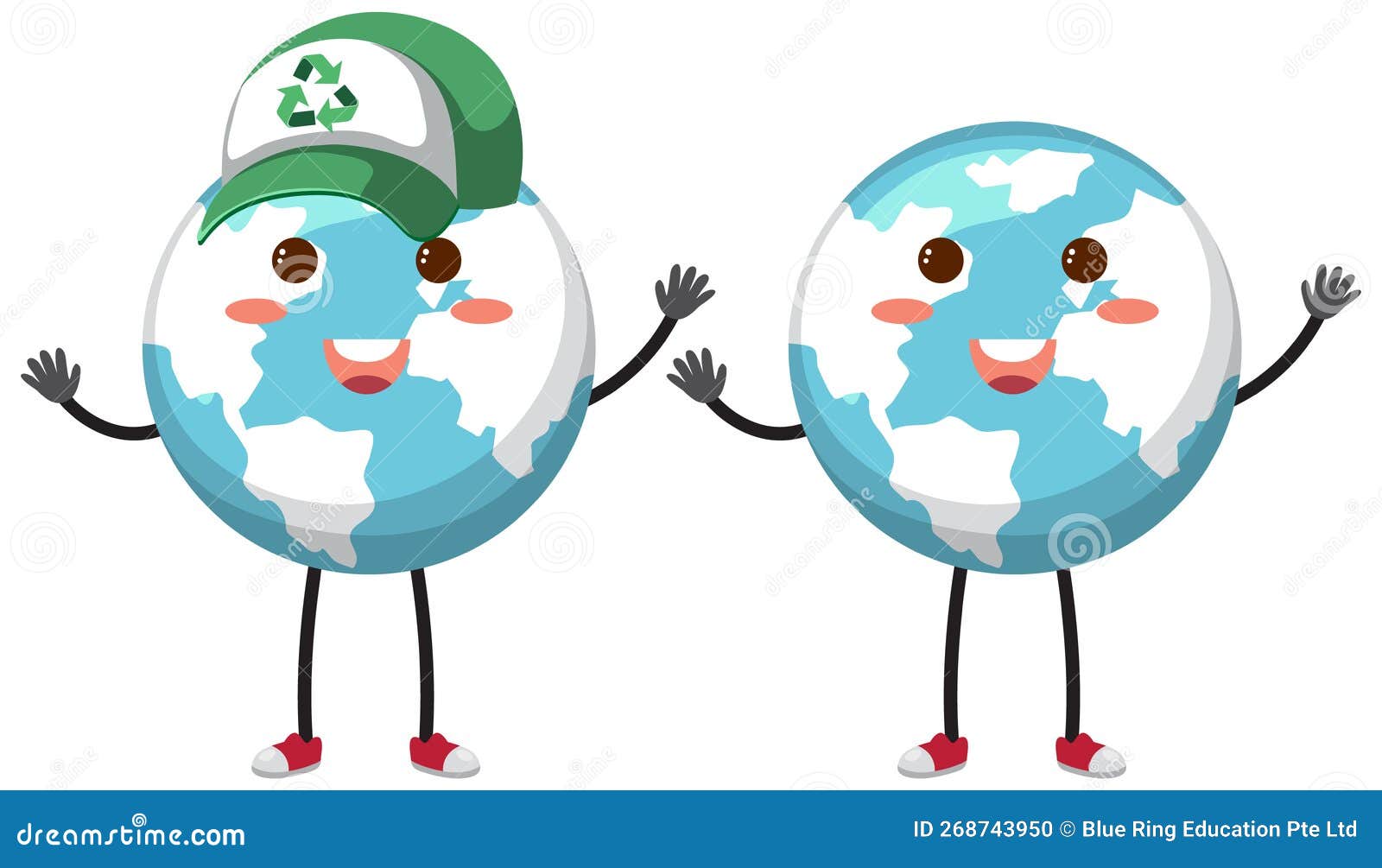 Earth Globe with Smile Face Expression Stock Vector - Illustration of ...
