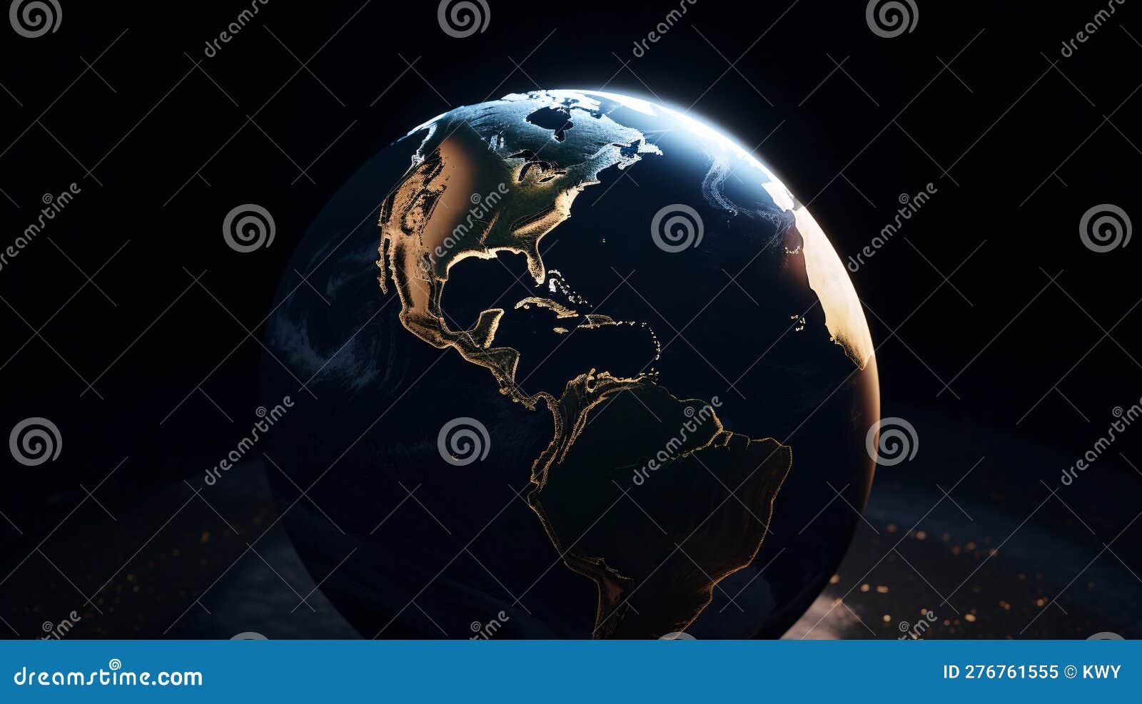 Earth Globe on Studio Light with Dark Background Generative Ai Stock ...