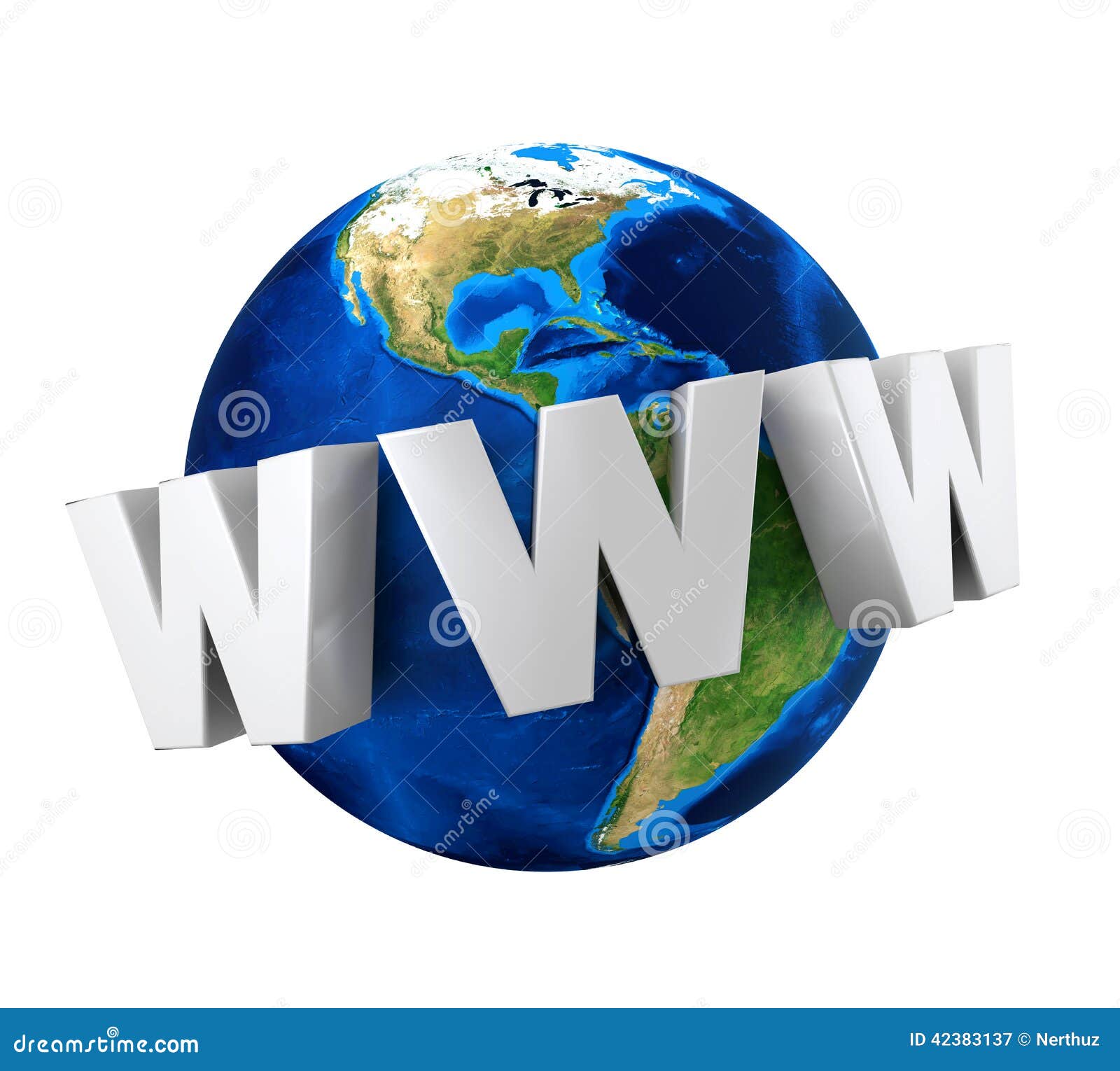 Earth Globe with Text WWW stock illustration. Illustration of blue ...