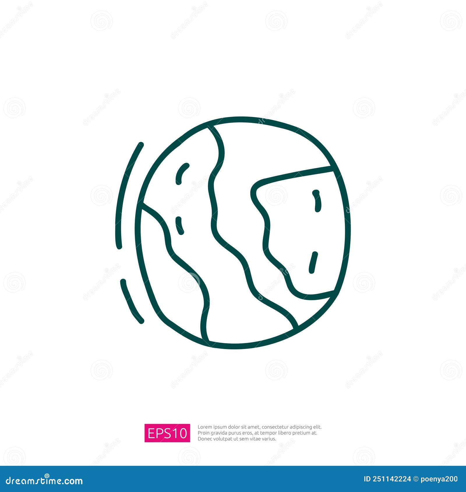 Earth Globe Vector Doodle Icon Stock Vector - Illustration of global ...