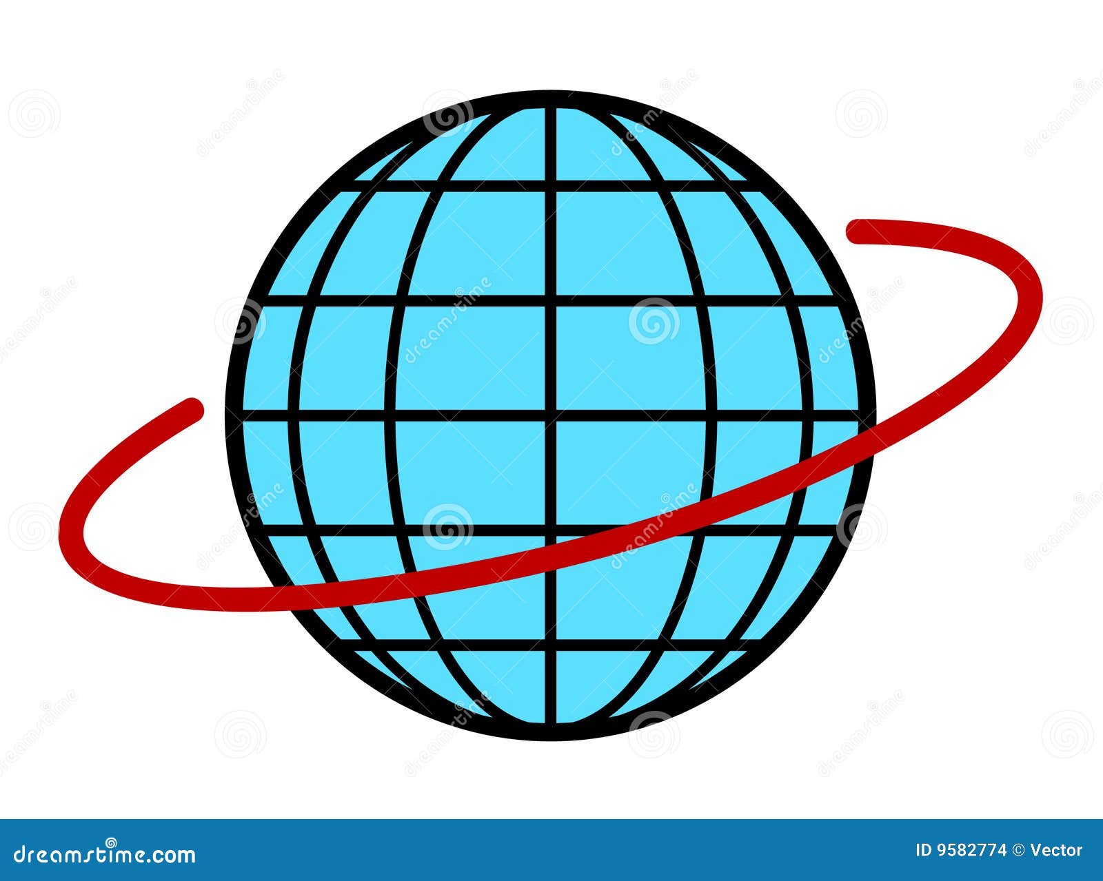 Earth Globe. Vector Illustration Stock Vector - Illustration of orbital ...