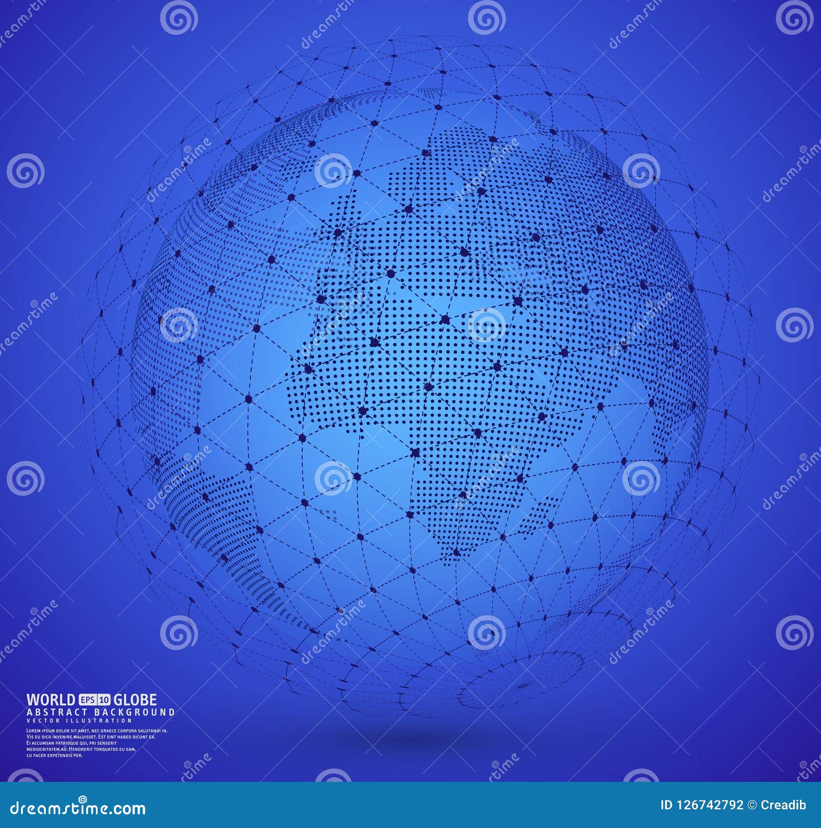 Earth Globe with Wire Frame Sphere Stock Vector - Illustration of ...