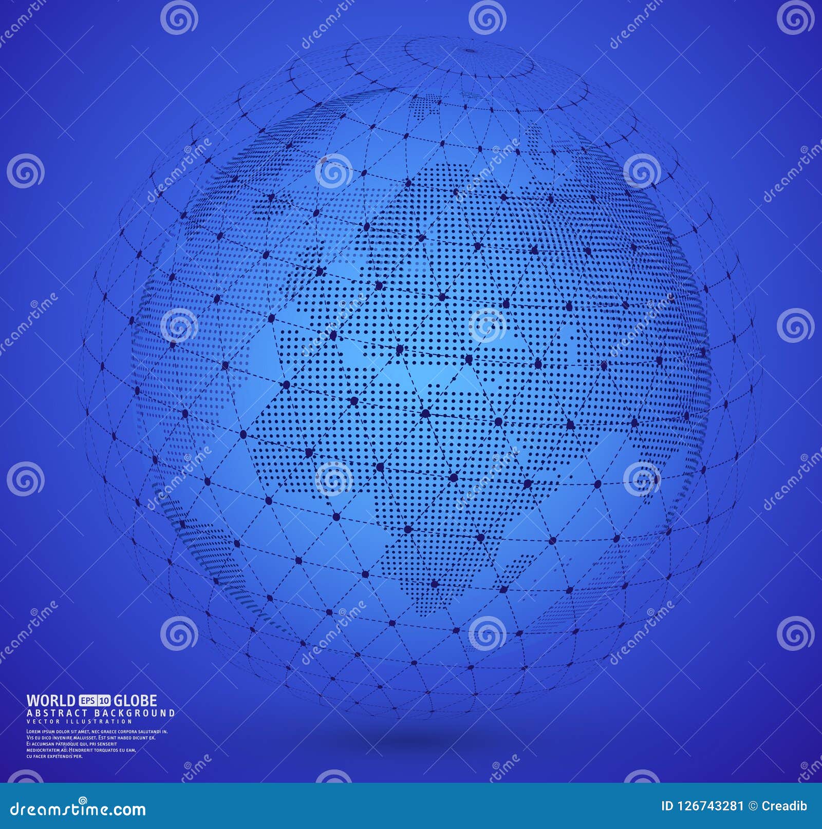 Earth Globe with Wire Frame Sphere Stock Vector - Illustration of ...