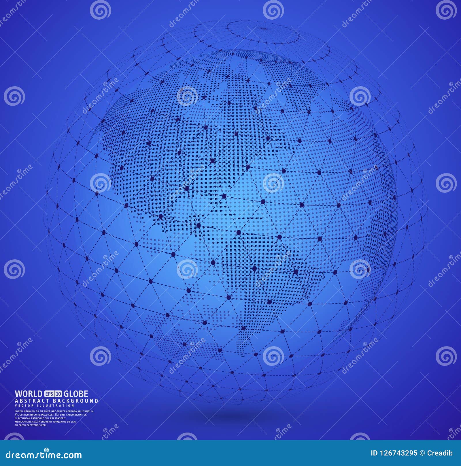 Earth Globe with Wire Frame Sphere Stock Vector - Illustration of ...