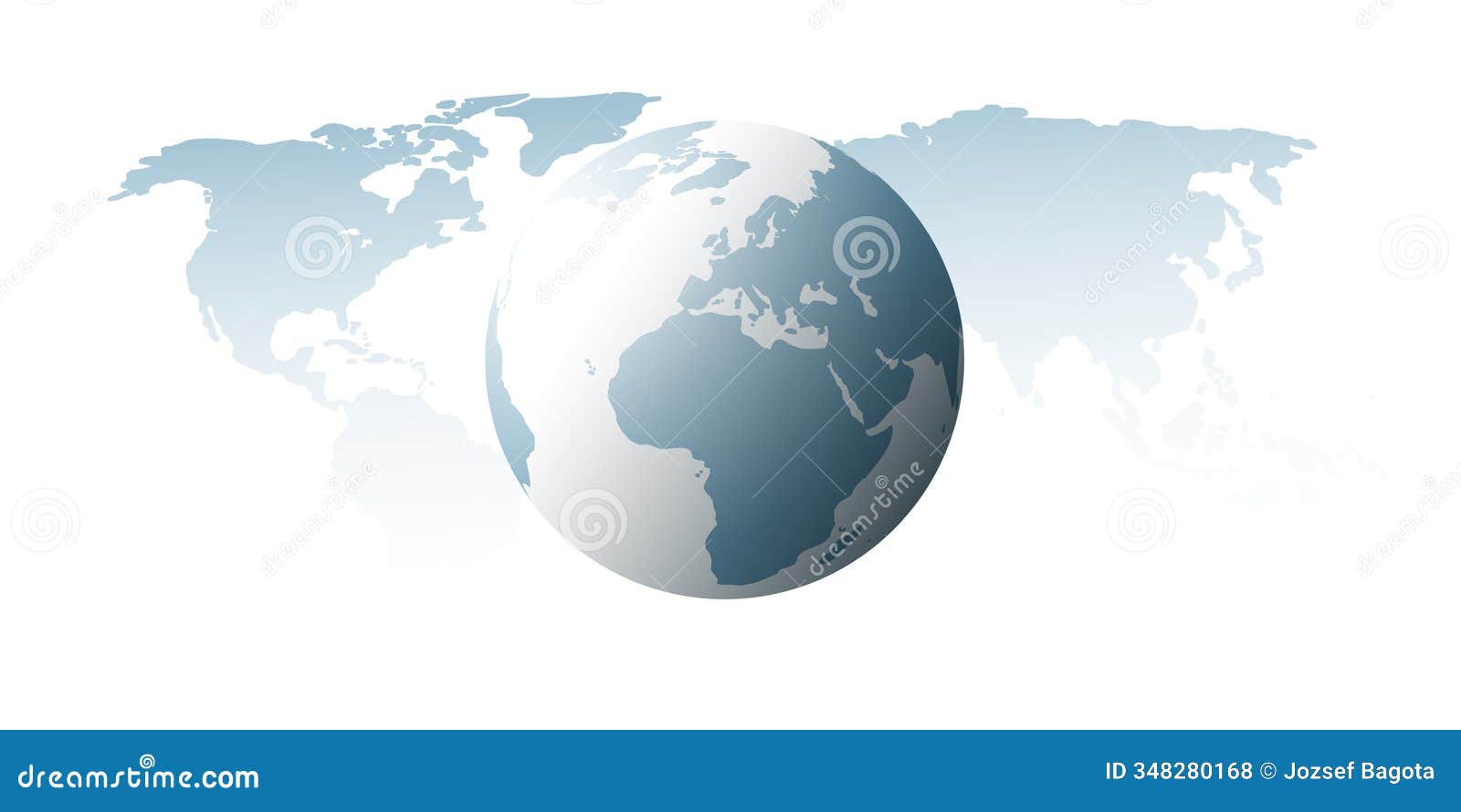Earth Globe And World Map Design Layout - Global Business, Technology ...