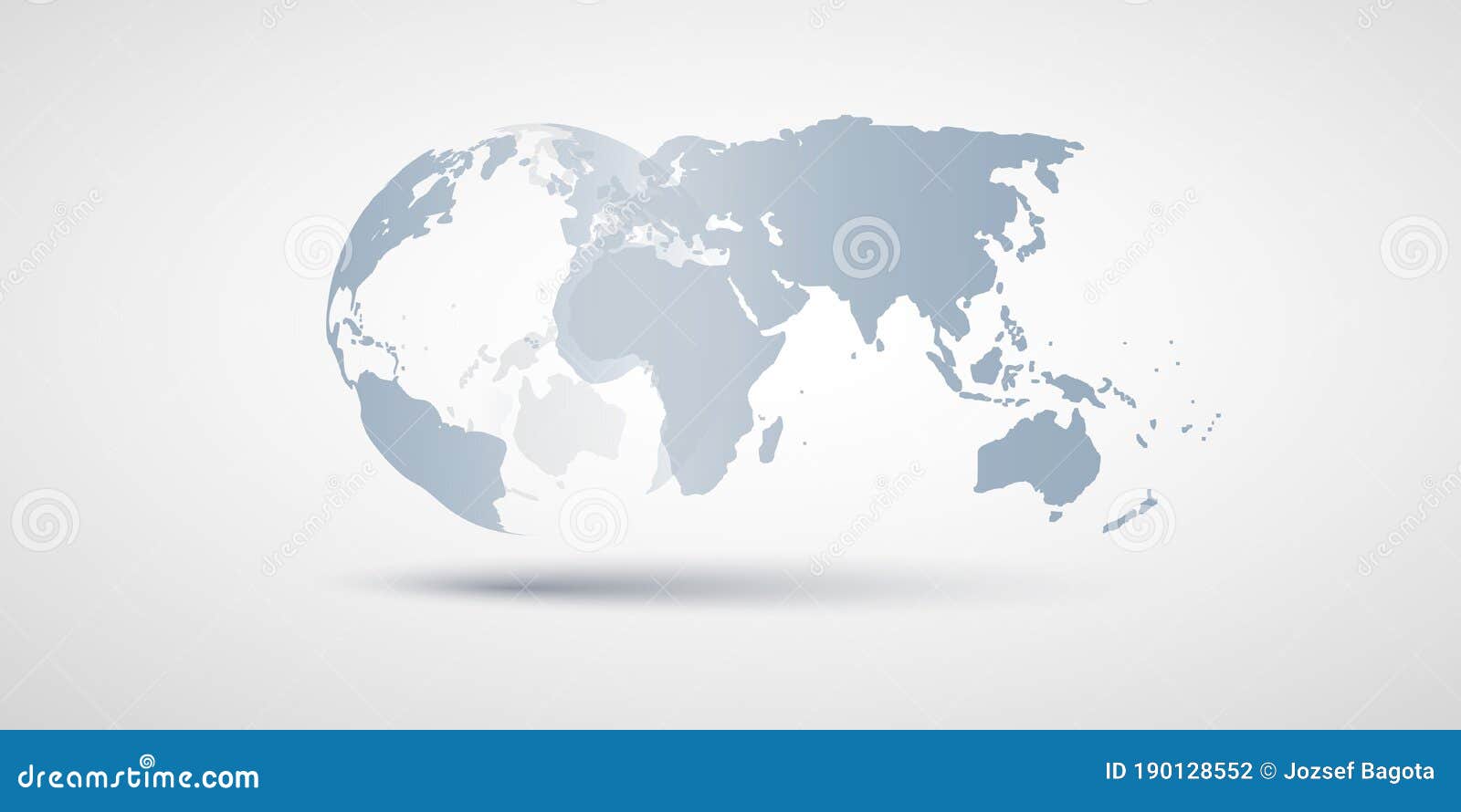 Earth Globe and World Map Design Layout - Global Business, Technology ...