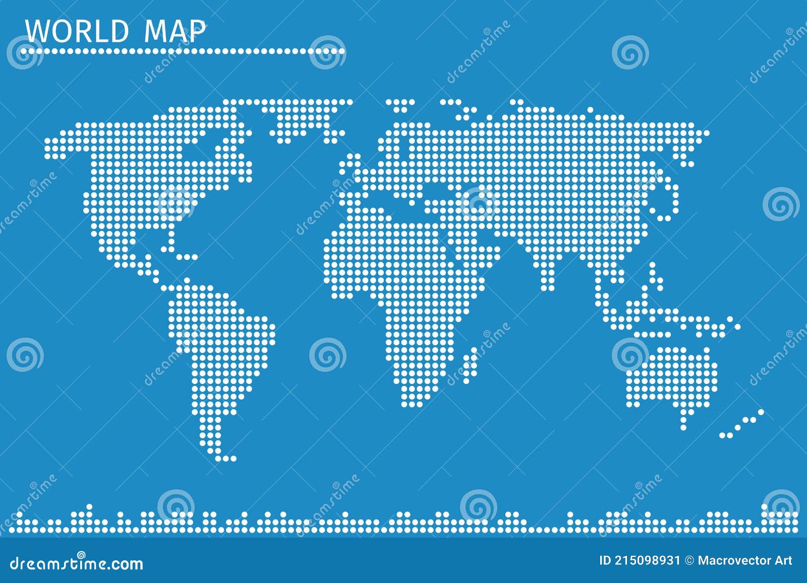 Earth Globe World Map of Dots Vector Illustration Stock Vector ...