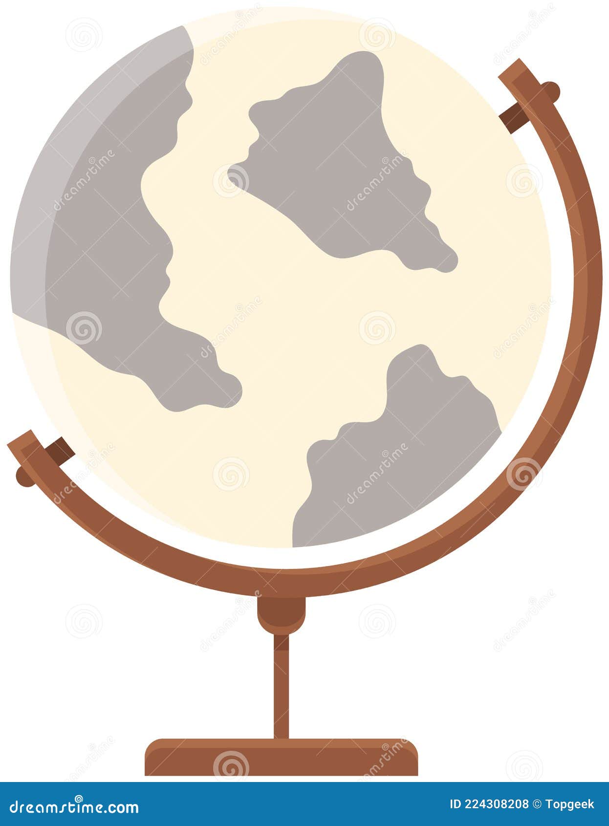 Earth Globe with World Map Isolated on White. Sphere of Planet Earth on ...