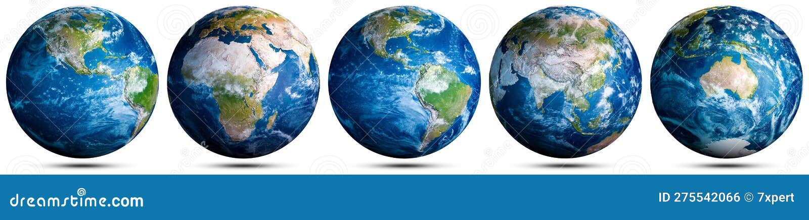Earth globe world map set stock illustration. Illustration of south ...