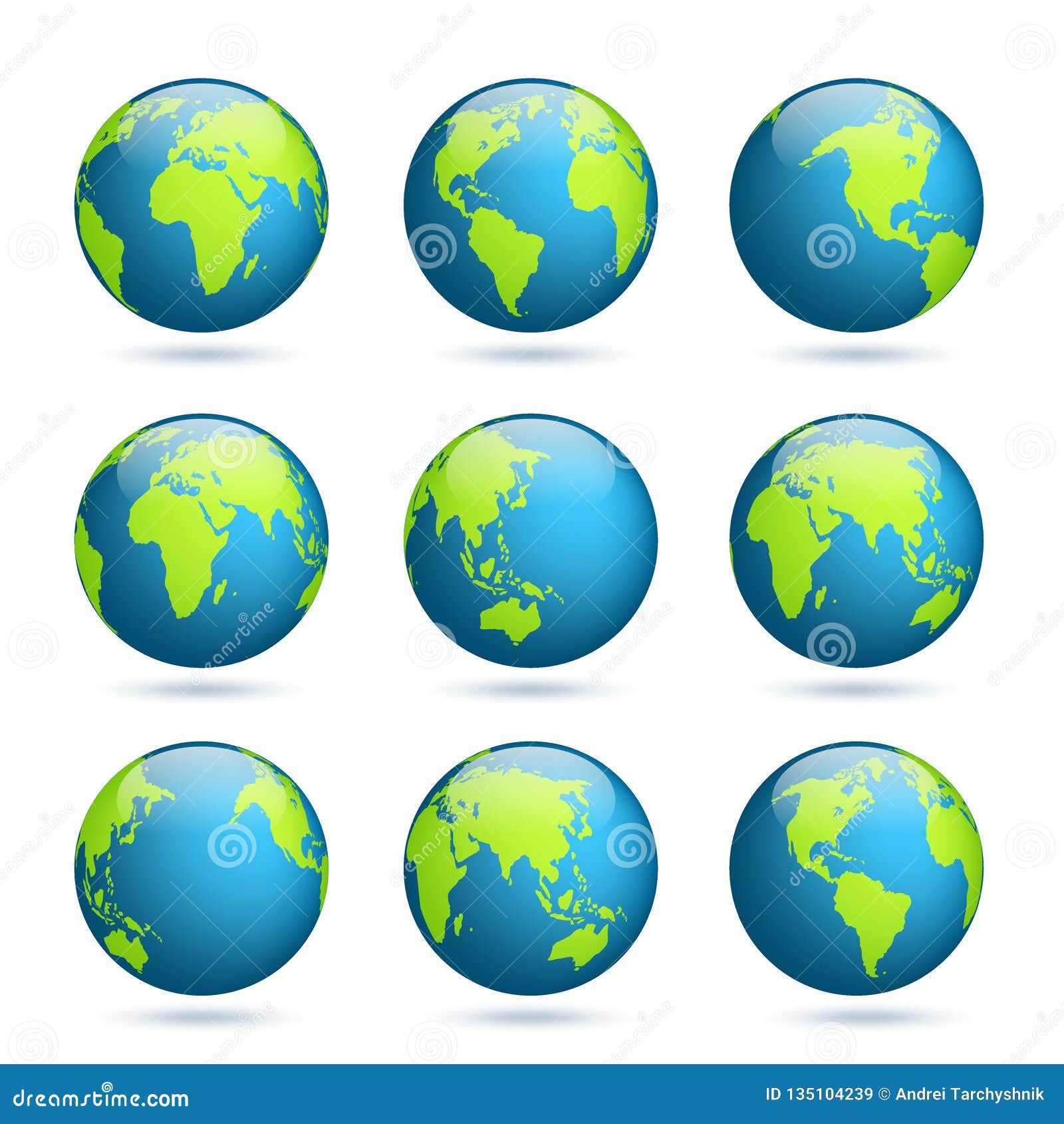 Earth Globe. World Map Set. Planet with Continents.Africa Asia ... Earth Globe. World Map Set. Planet with Continents.Africa Asia ...