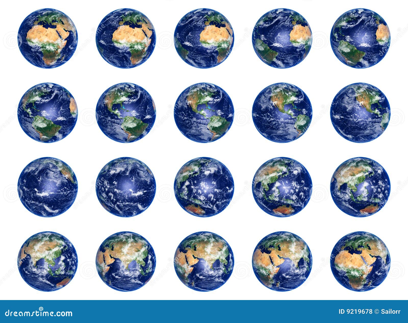 Earth Globes collection stock illustration. Illustration of background ...