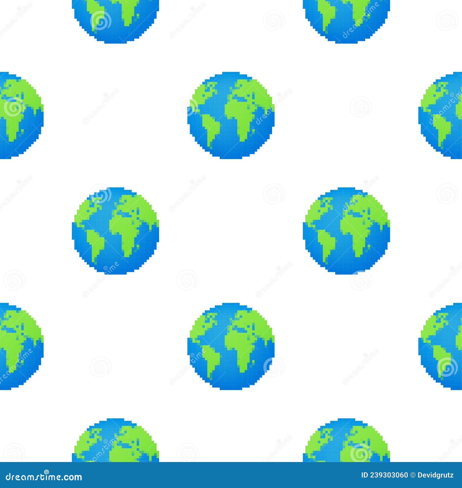 Earth Globes Pattern on White Background. Flat Planet Earth Icon ...