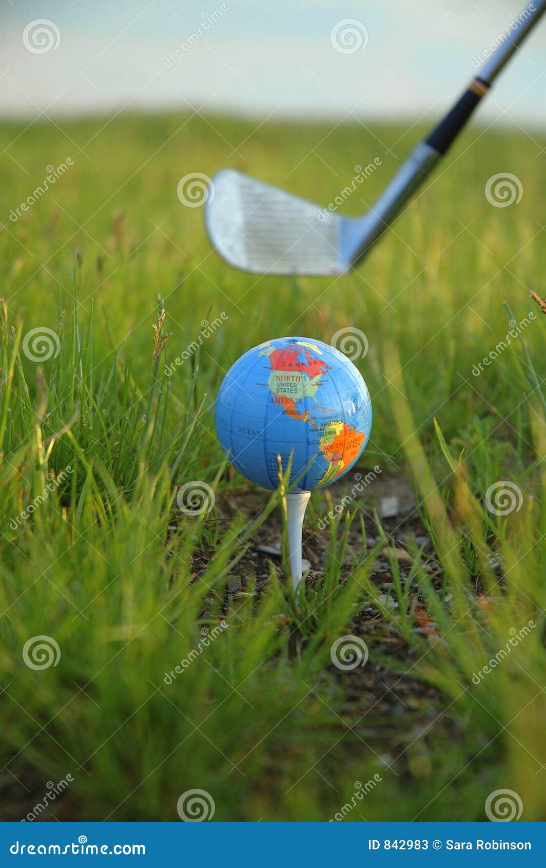 Earth Golf stock image. Image of north, hemisphere, golf - 842983