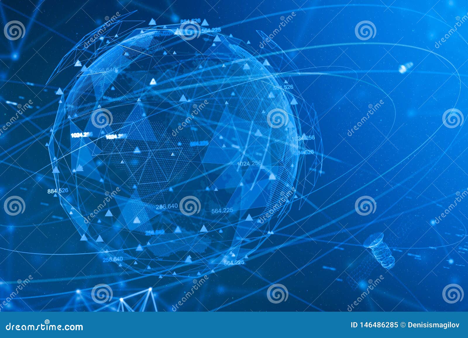 Earth and GPS Navigation Concept Stock Illustration - Illustration of ...